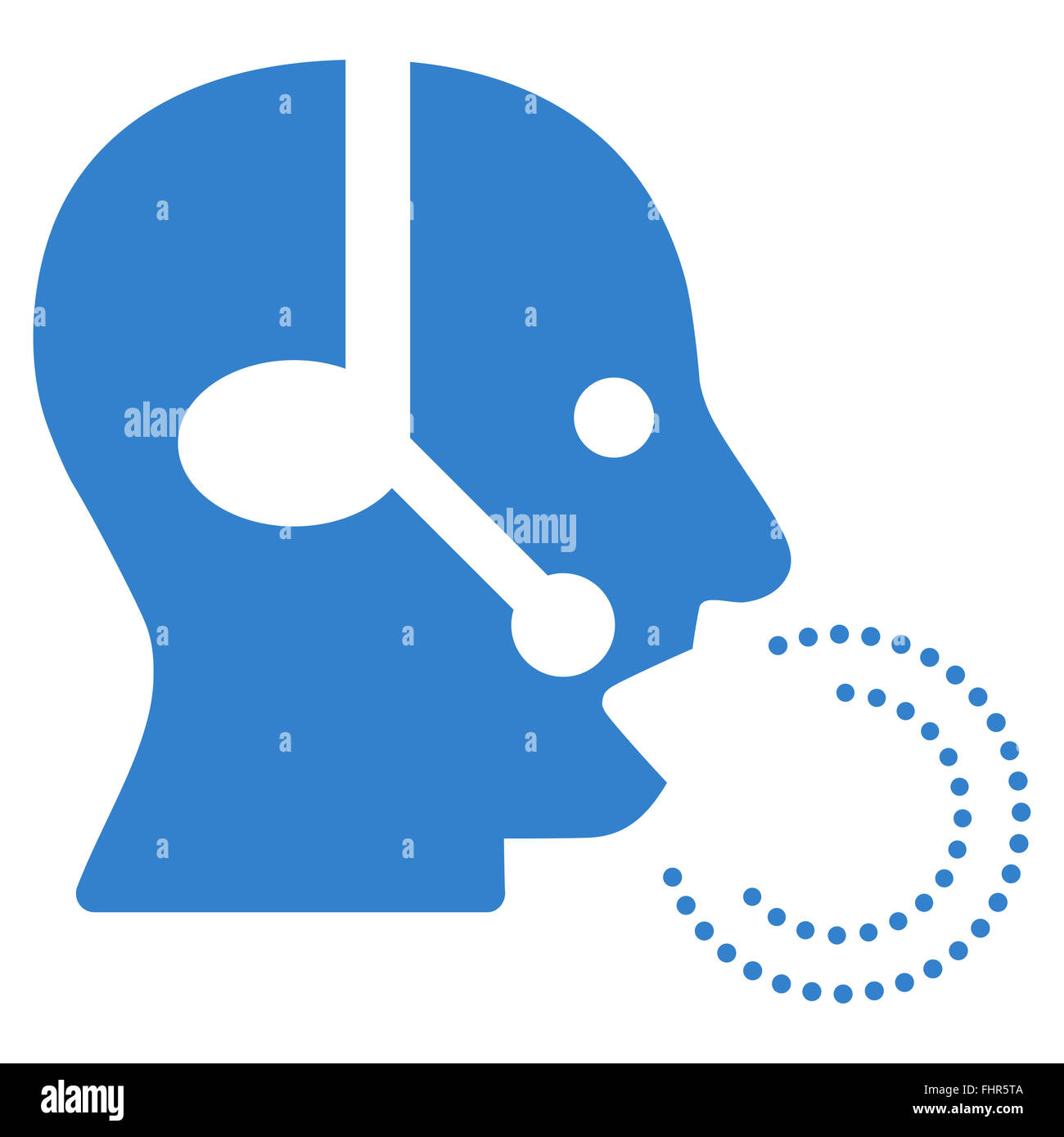 Operator Speech Flat Icon Stock Photo - Alamy