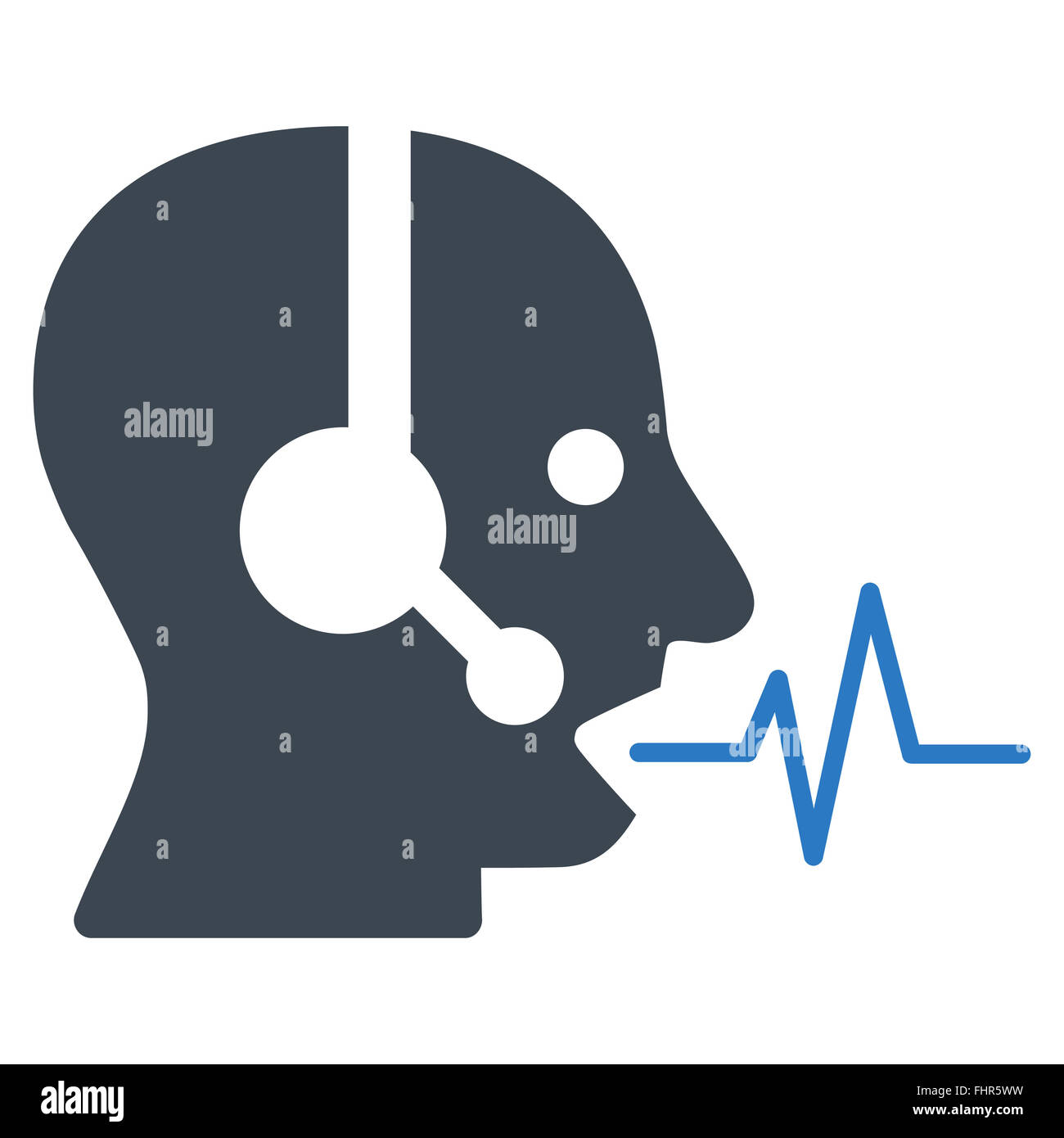 Operator Signal Flat Icon Stock Photo - Alamy