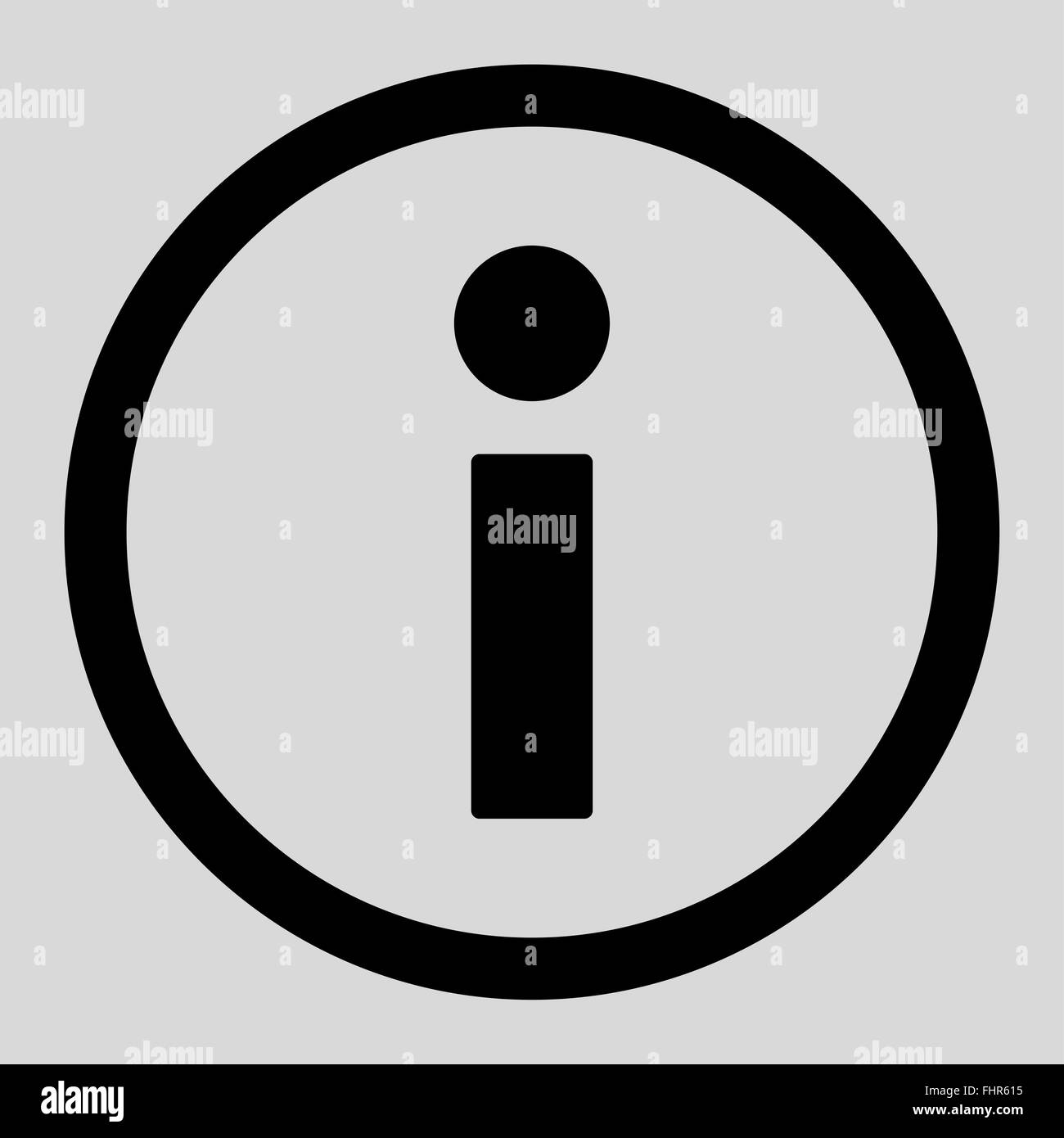 Info flat black color rounded vector icon Stock Photo - Alamy