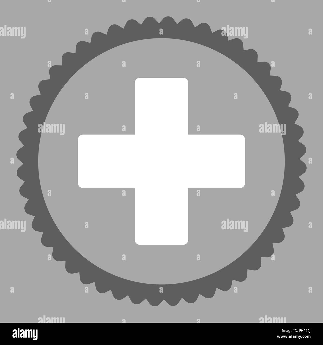 Plus flat dark gray and white colors round stamp icon Stock Photo - Alamy