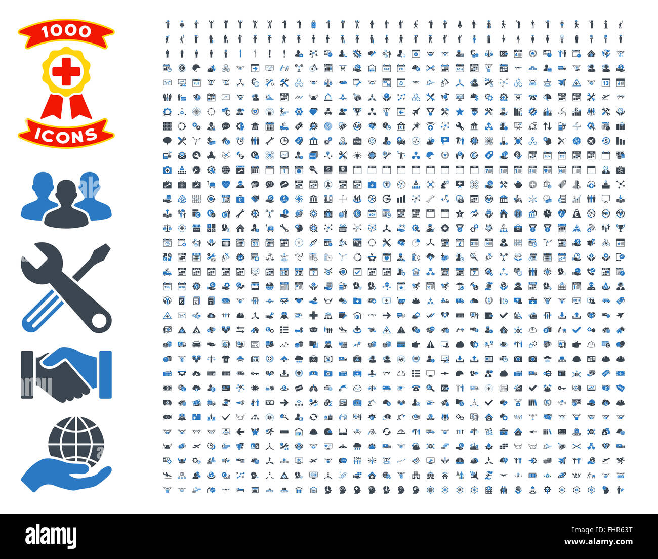 Set Of 1000 Flat Vector Icons Stock Photo - Alamy