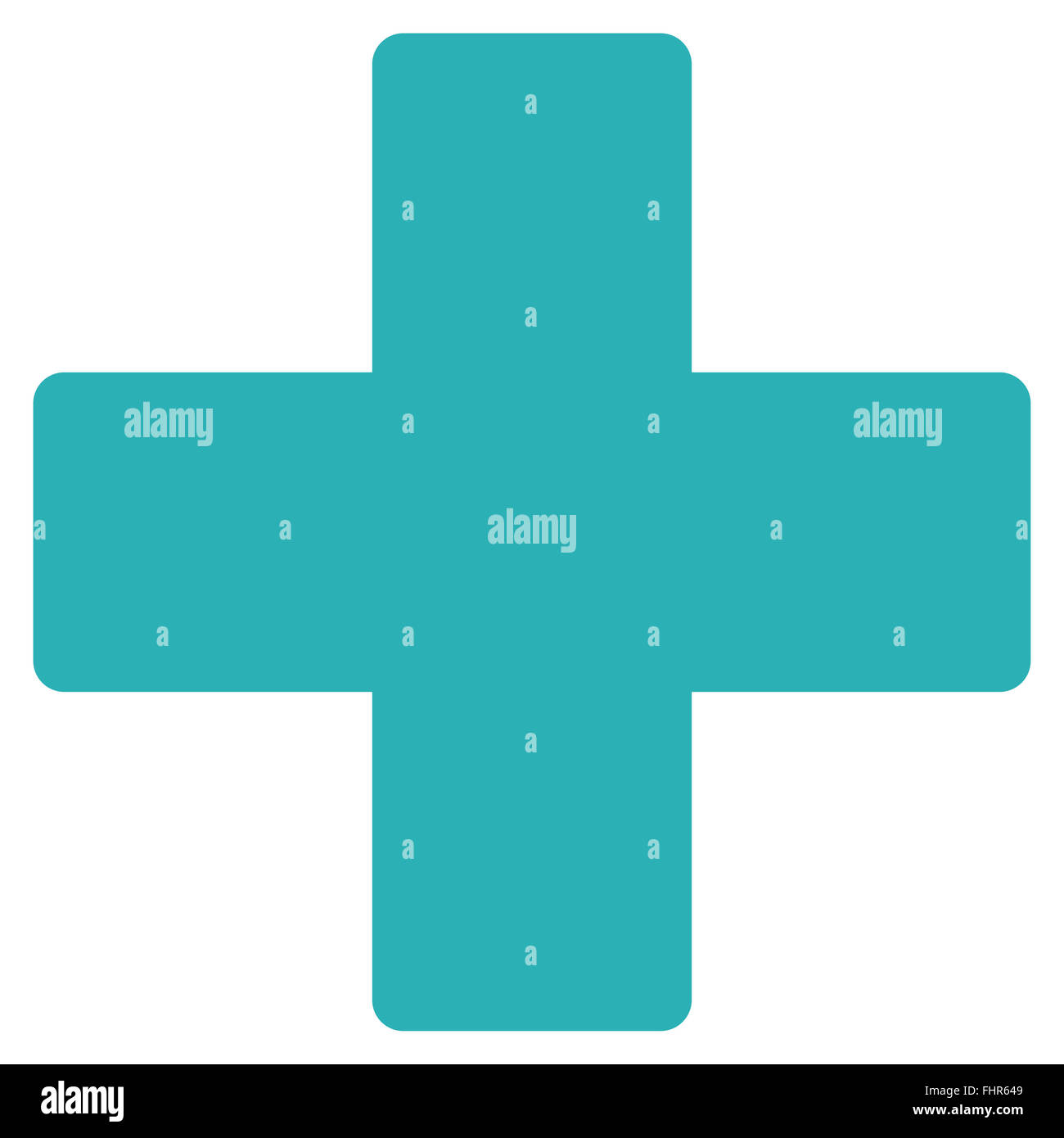 Plus flat cyan color icon Stock Photo - Alamy