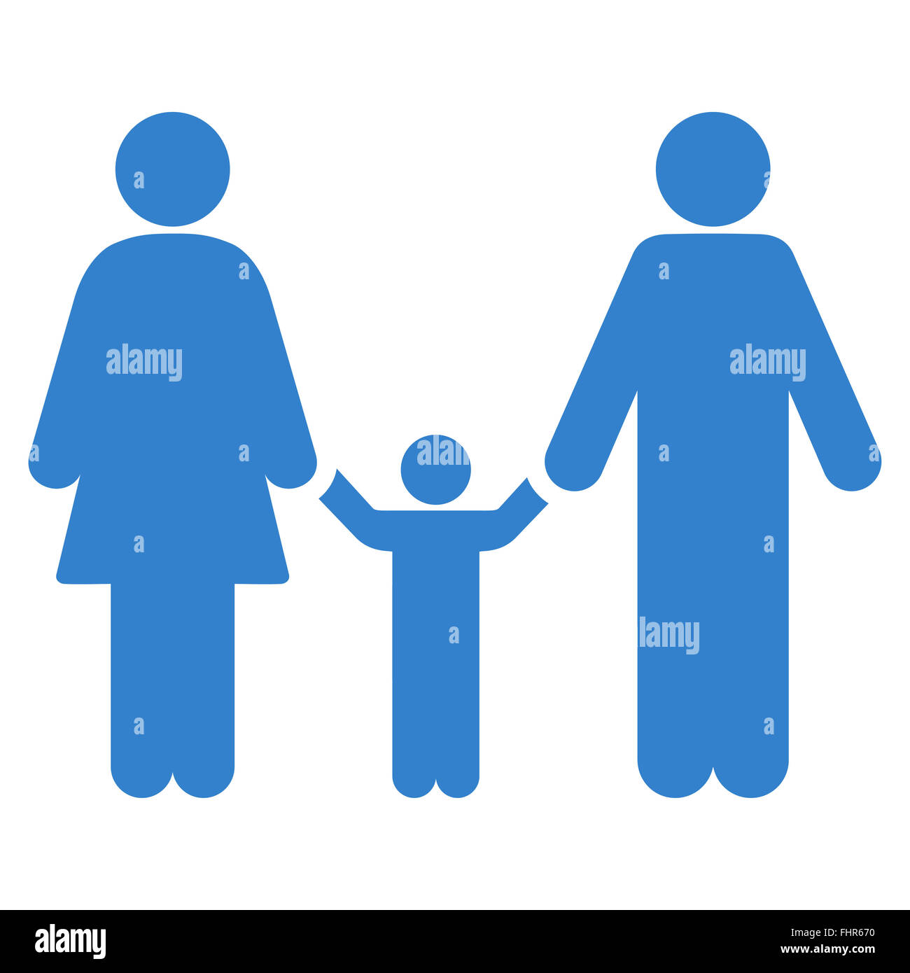 Parents And Child Icon Stock Photo - Alamy