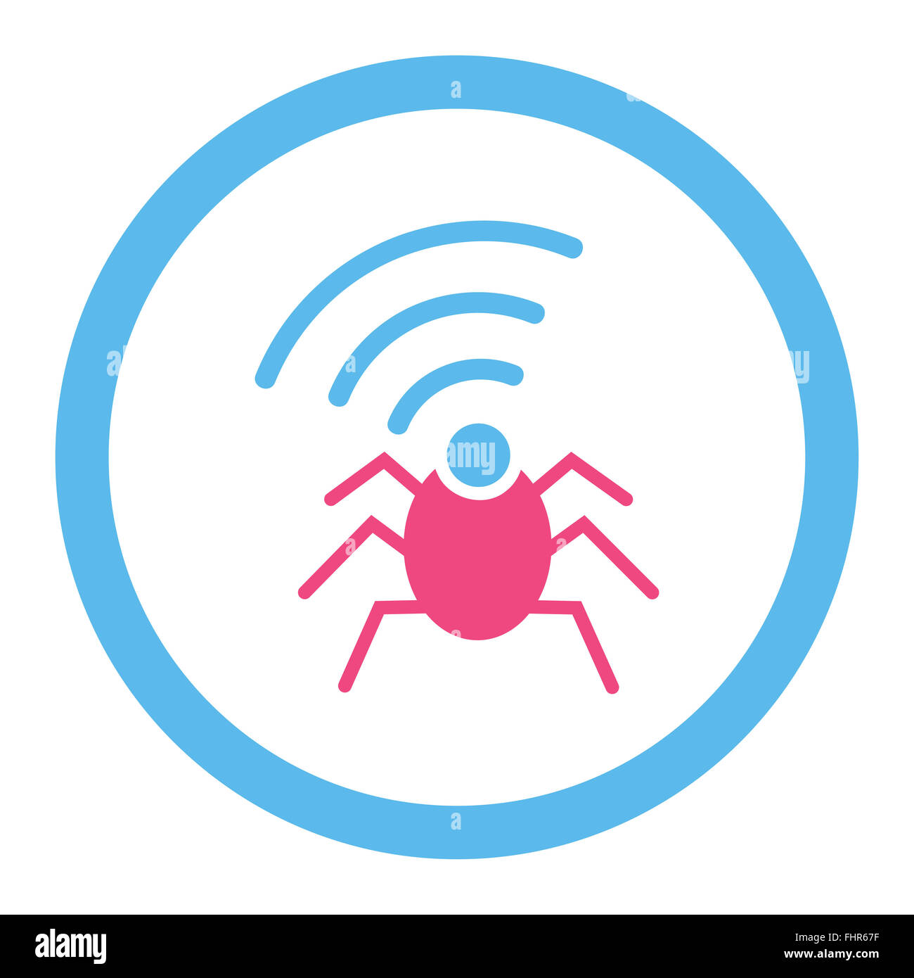 Radio spy bug flat pink and blue colors rounded vector icon Stock Photo ...