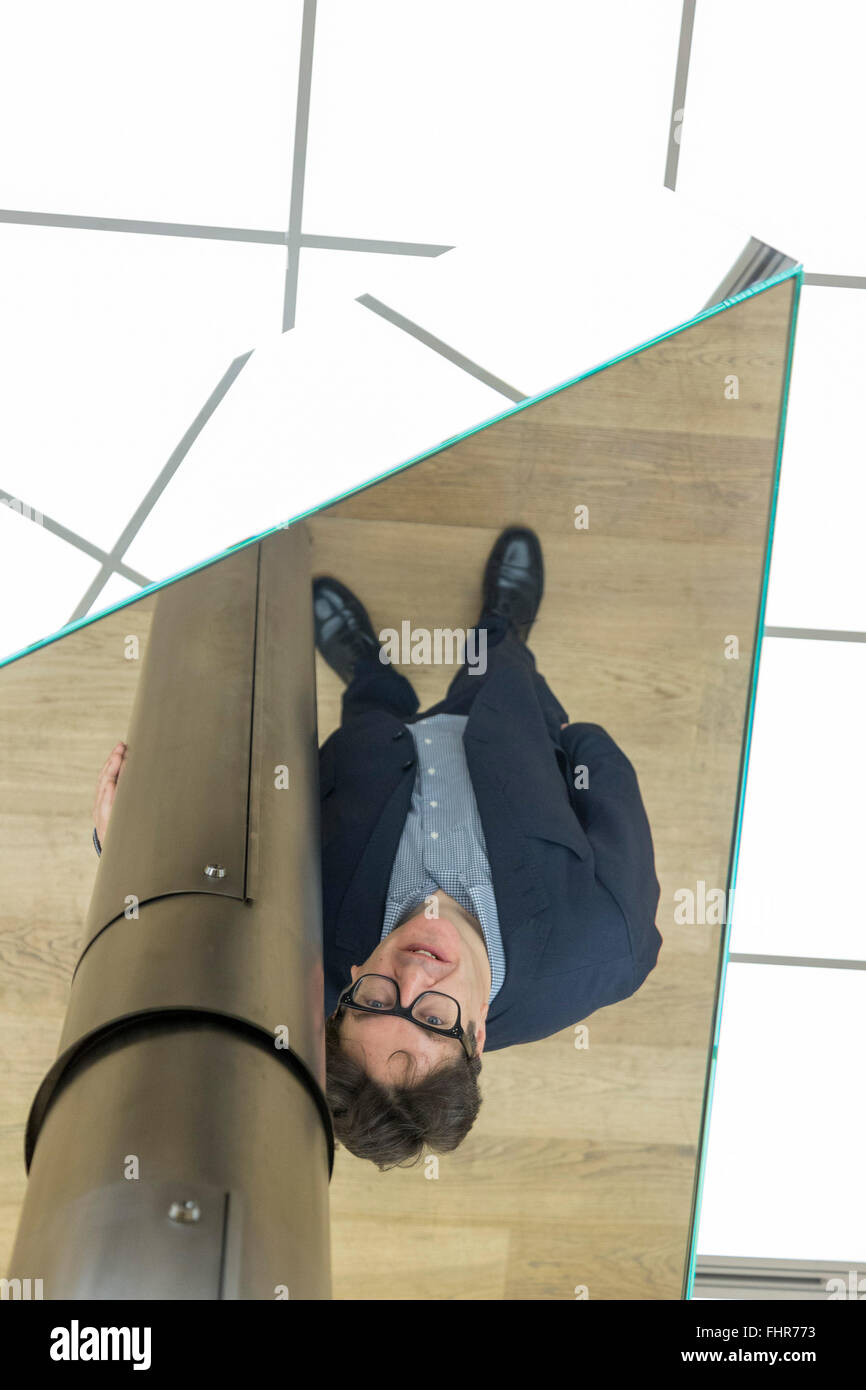 London, UK. 25 February 2016. Artist Mark Wallinger poses with his ...