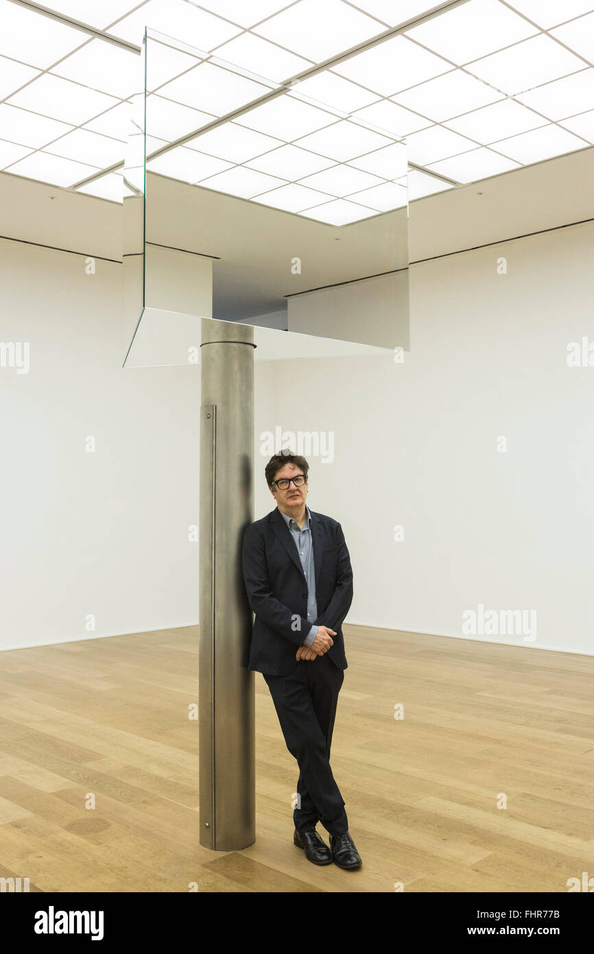 London, UK. 25 February 2016. Artist Mark Wallinger poses with his ...