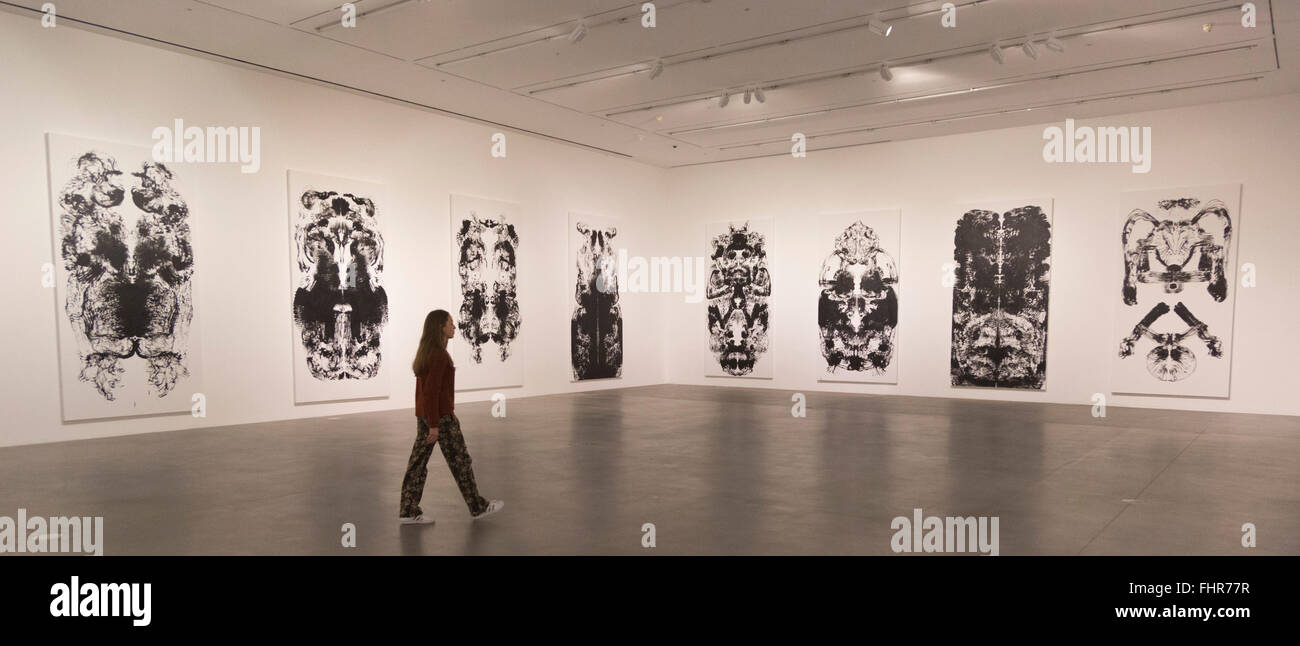 London, UK. 25 February 2016. Mark Wallinger's ID paintings. Hauser ...