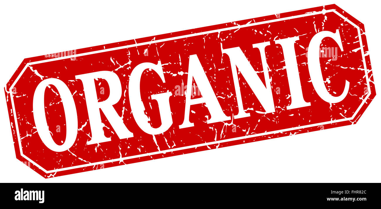 organic red square vintage grunge isolated sign Stock Photo - Alamy