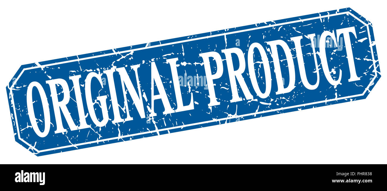 original product blue square vintage grunge isolated sign Stock Photo ...