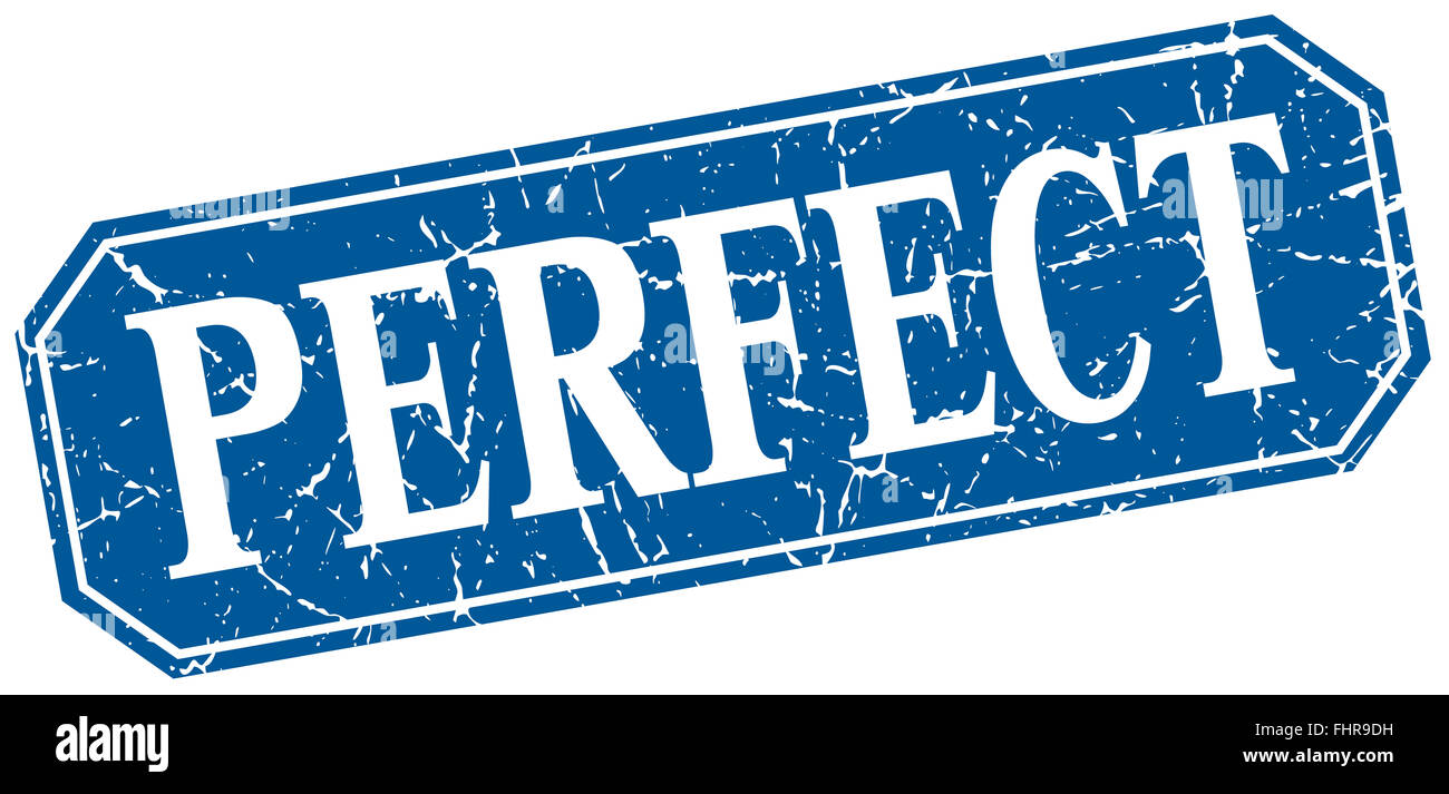 perfect blue square vintage grunge isolated sign Stock Photo - Alamy