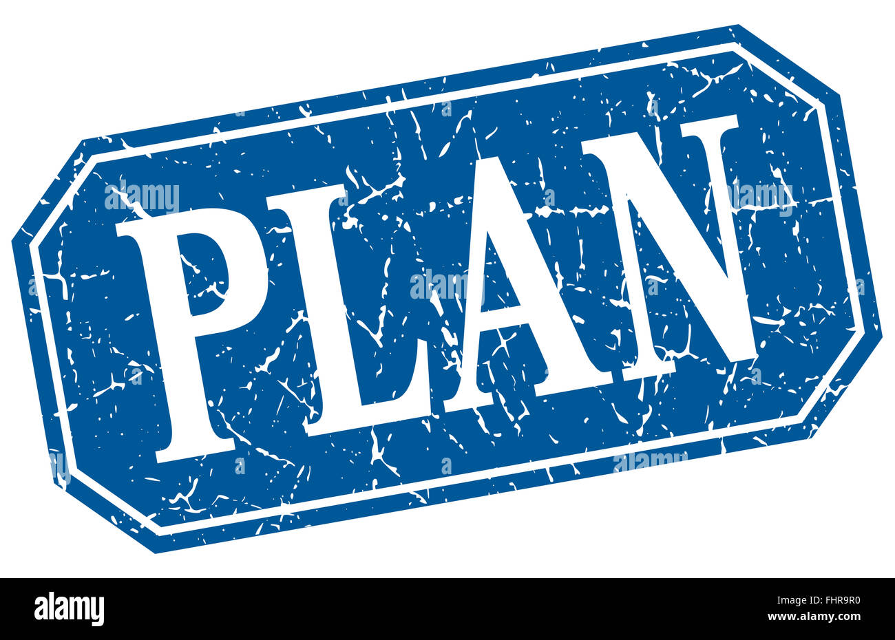 plan blue square vintage grunge isolated sign Stock Photo - Alamy