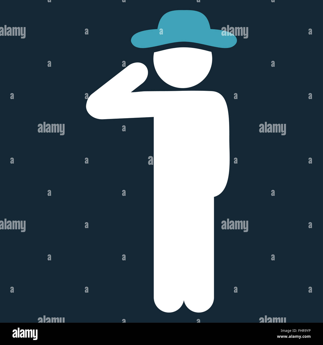 Fellow Salute Icon Stock Photo - Alamy