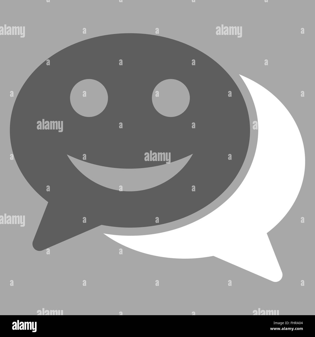 Happy Chat Vector Icon Stock Photo - Alamy