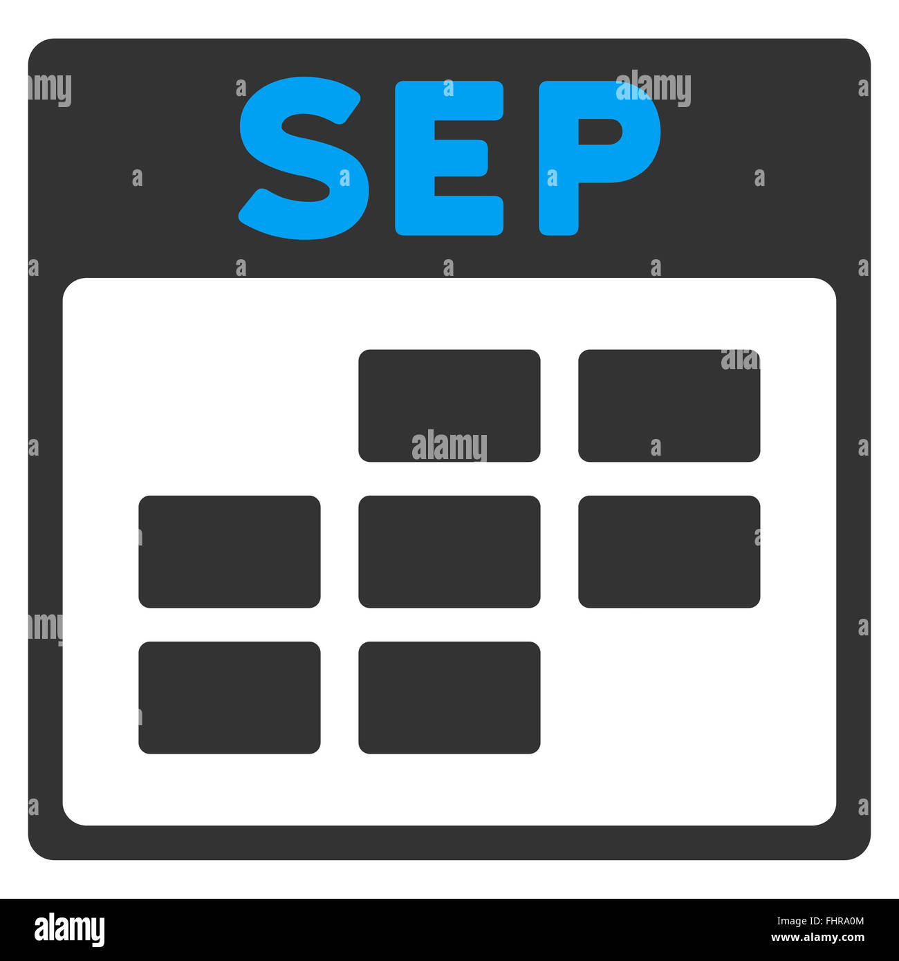 September Flat Icon Stock Photo - Alamy