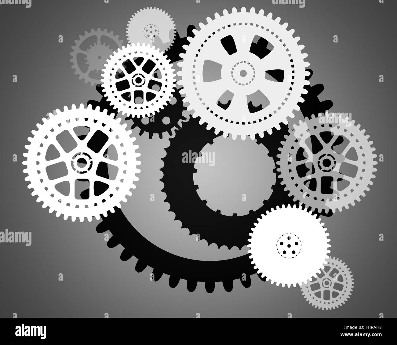 Set of mechanical gears Stock Photo - Alamy