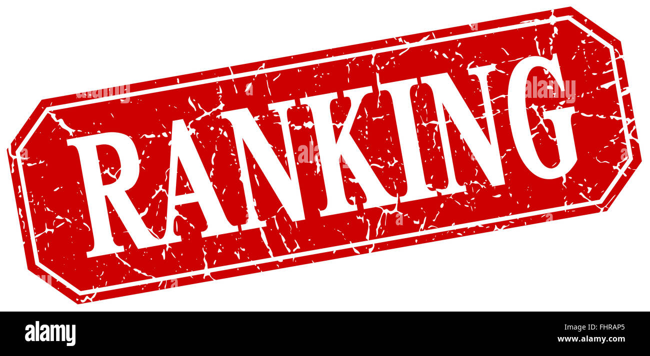 ranking red square vintage grunge isolated sign Stock Photo - Alamy