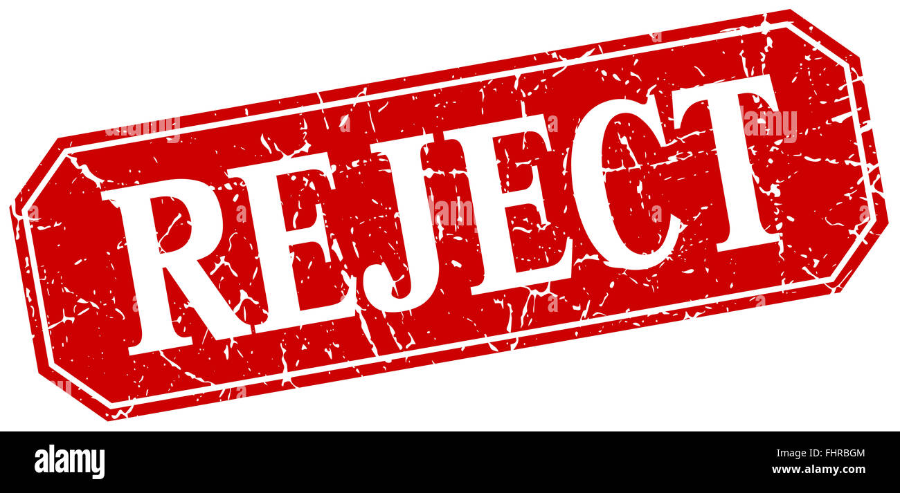 reject red square vintage grunge isolated sign Stock Photo - Alamy