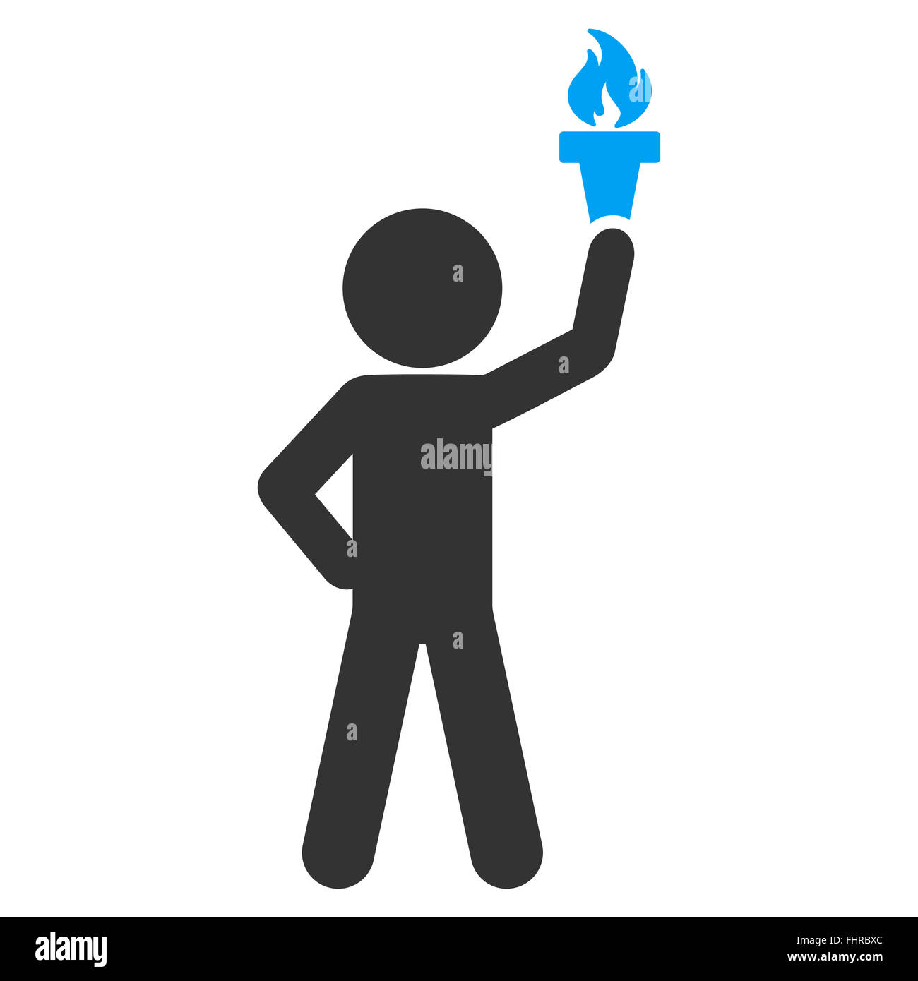 Child With Freedom Torch Icon Stock Photo - Alamy
