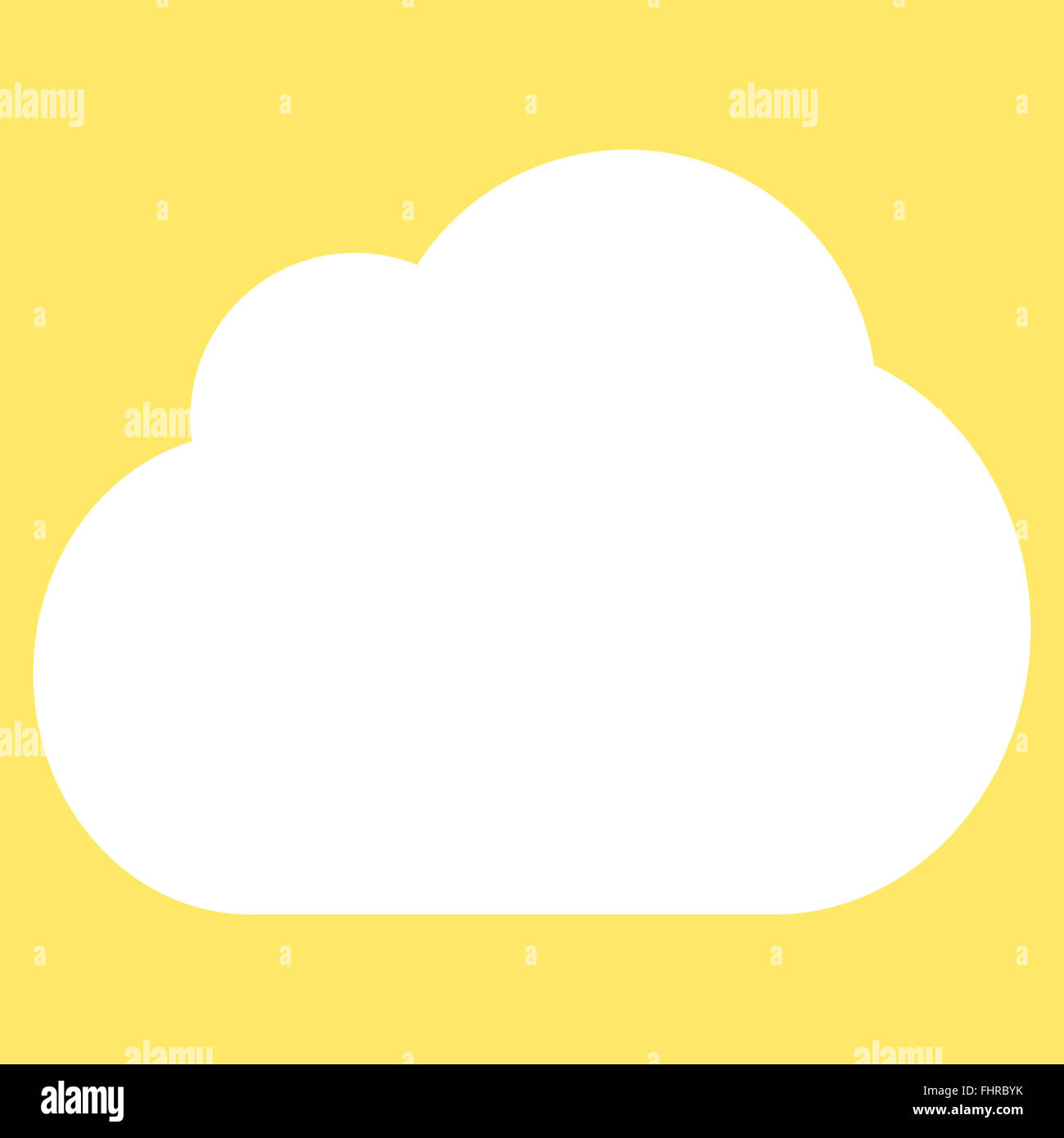 Cloud flat white color icon Stock Photo - Alamy