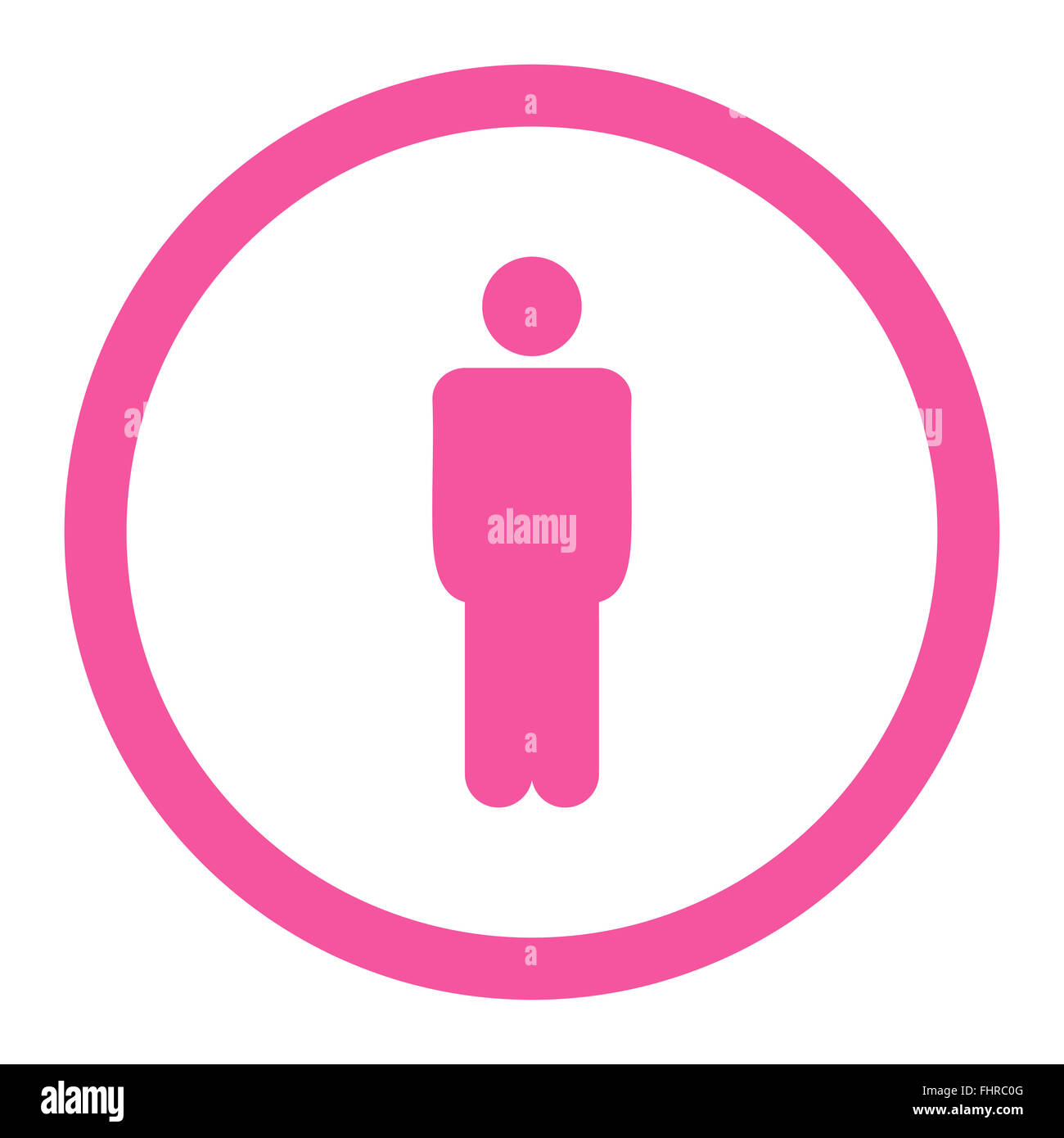 Man flat pink color rounded raster icon Stock Photo - Alamy