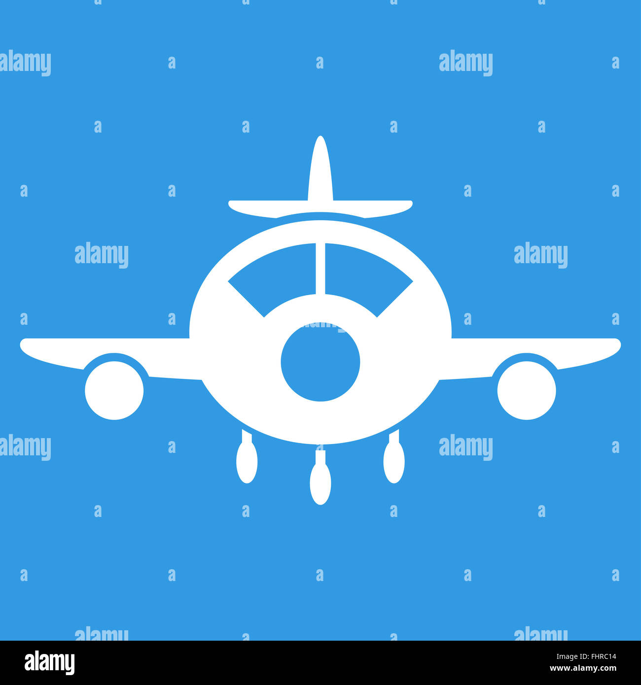 Aircraft Flat Icon Stock Photo - Alamy