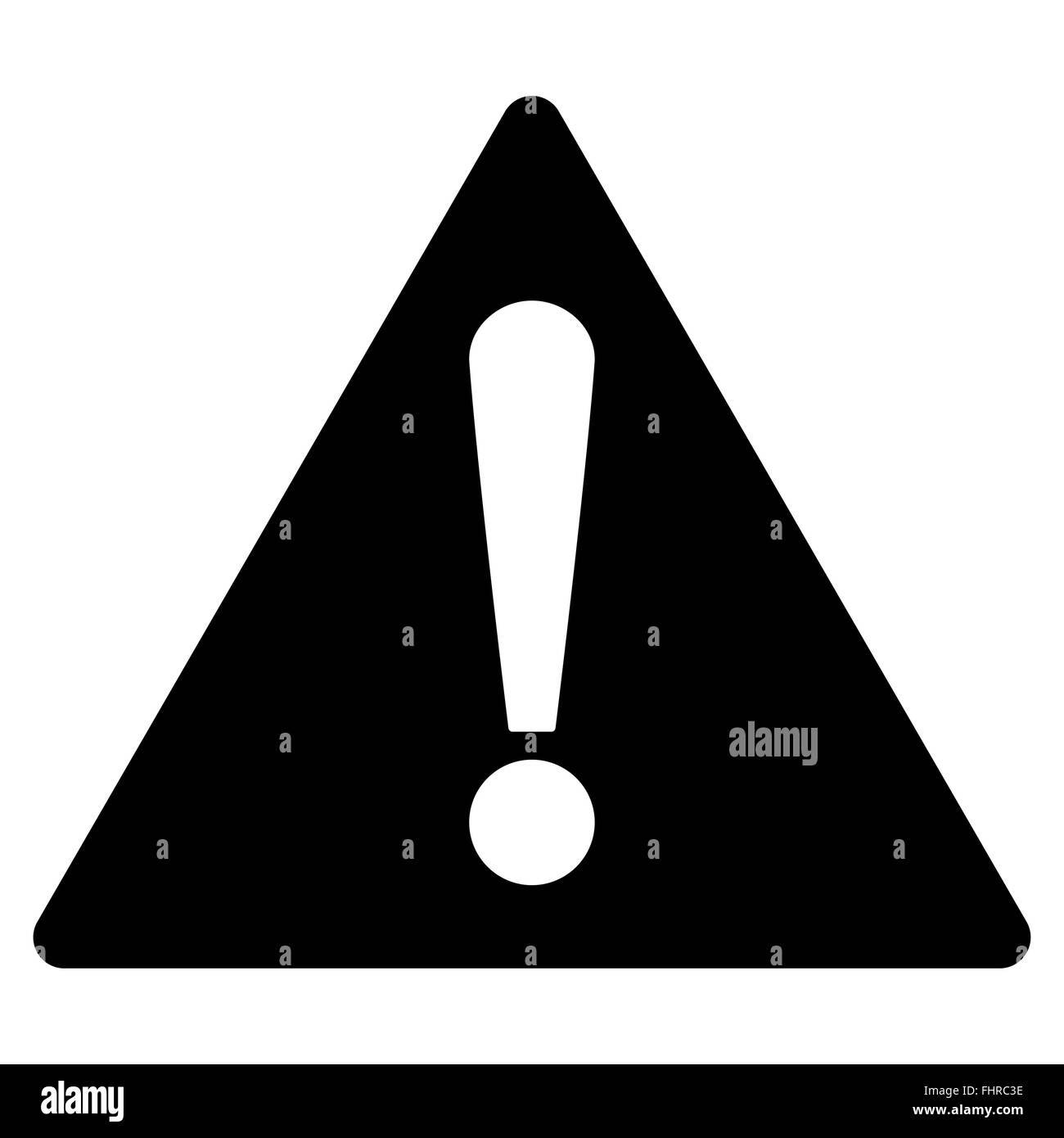 Warning flat black color icon Stock Photo - Alamy
