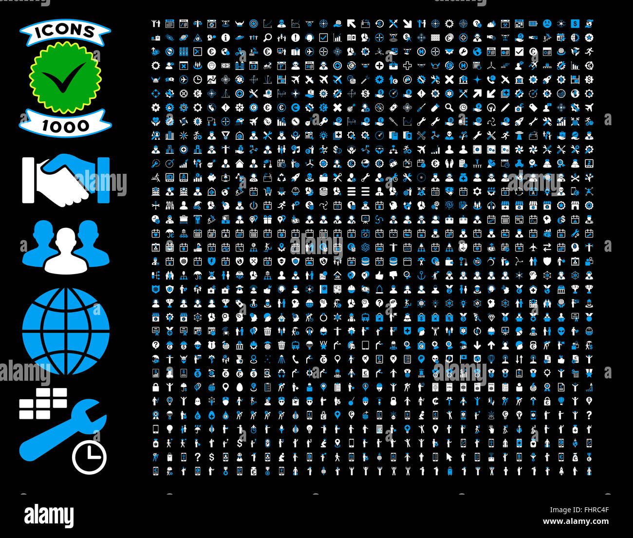 Collection of 1000 flat vector icons Stock Photo - Alamy