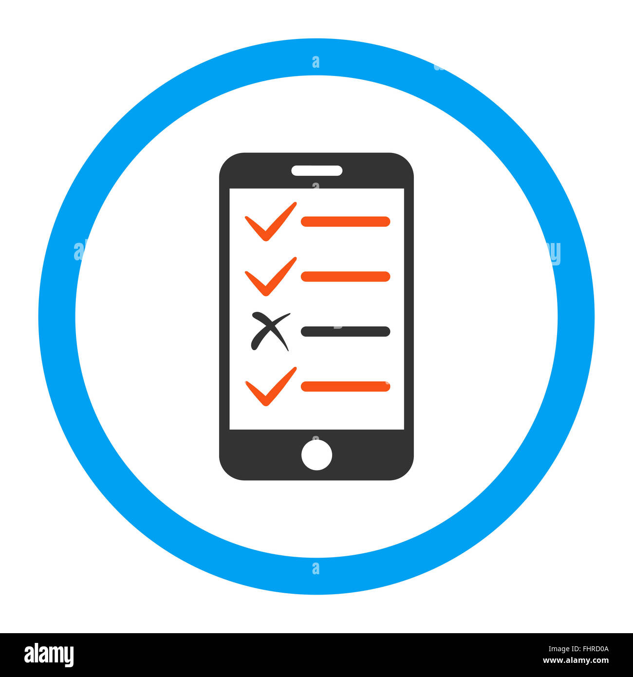 Mobile Test Rounded Vector Icon Stock Photo - Alamy