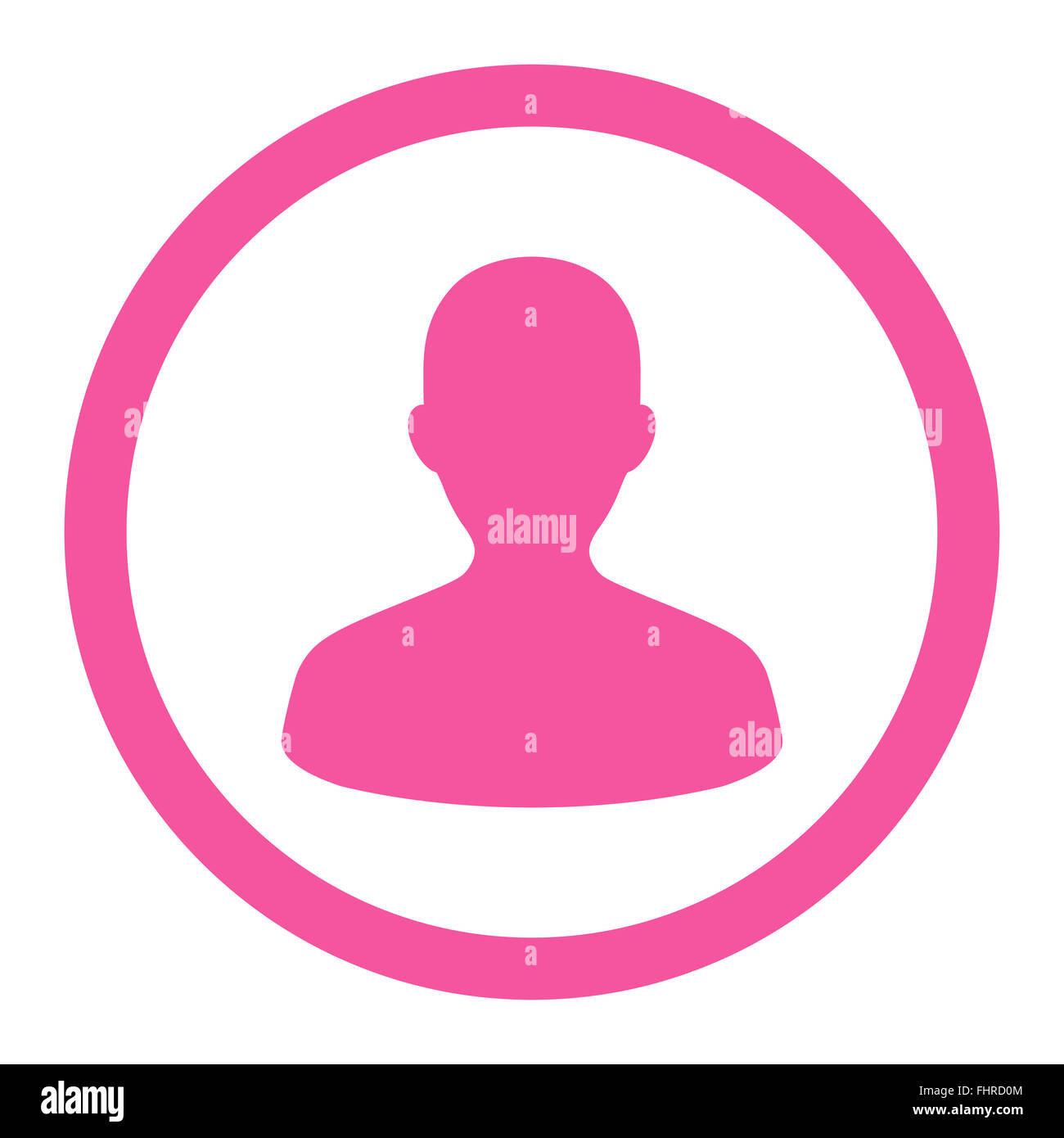 User flat pink color rounded vector icon Stock Photo - Alamy