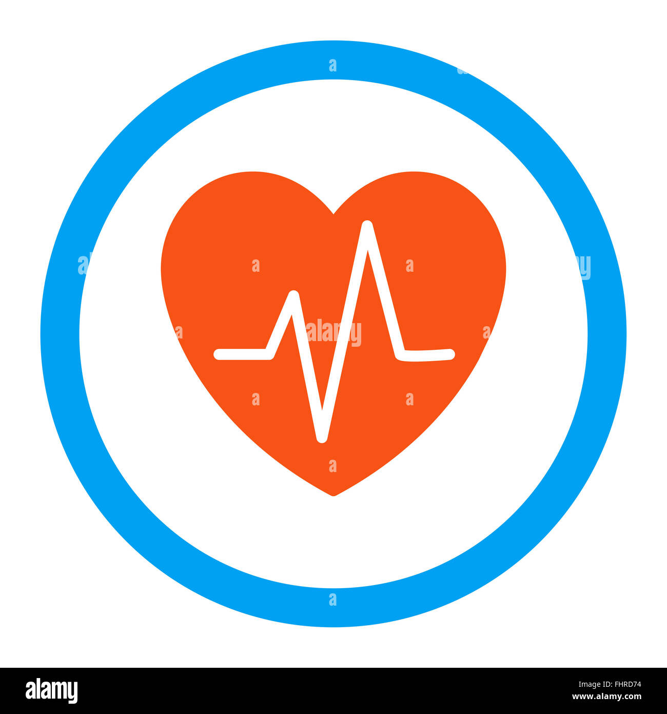 Heart Ekg Rounded Glyph Icon Stock Photo - Alamy