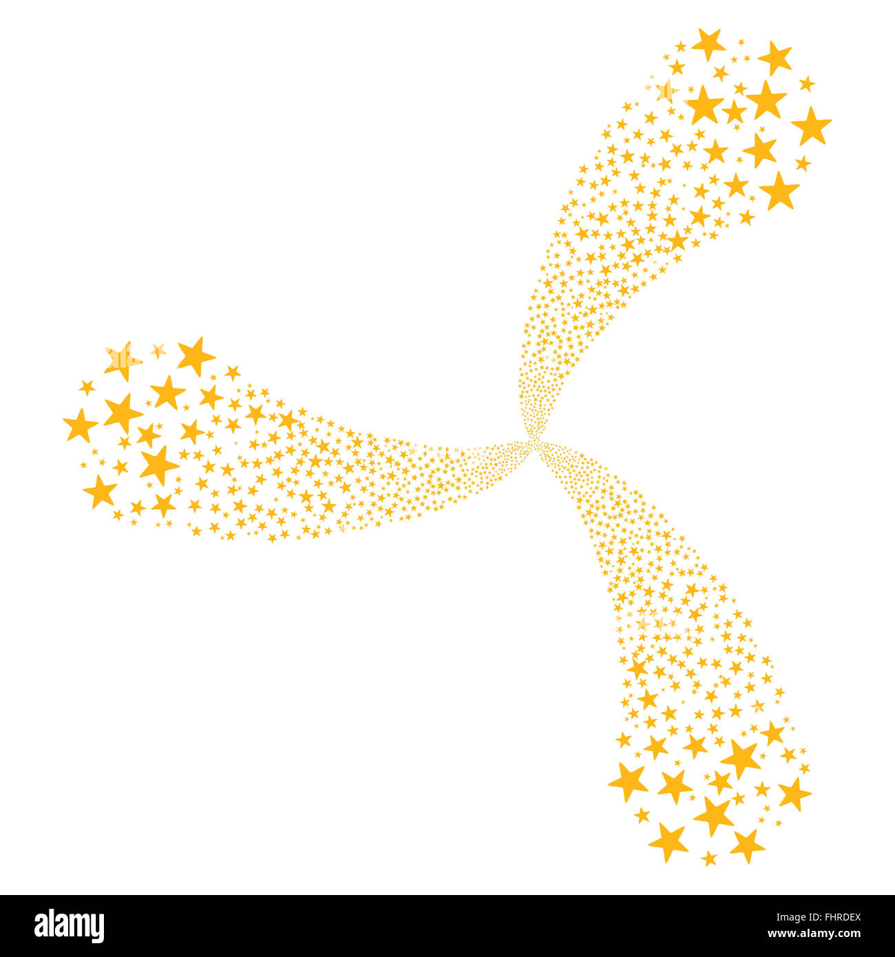 Star Salute Swirl With Three Petals Stock Photo - Alamy