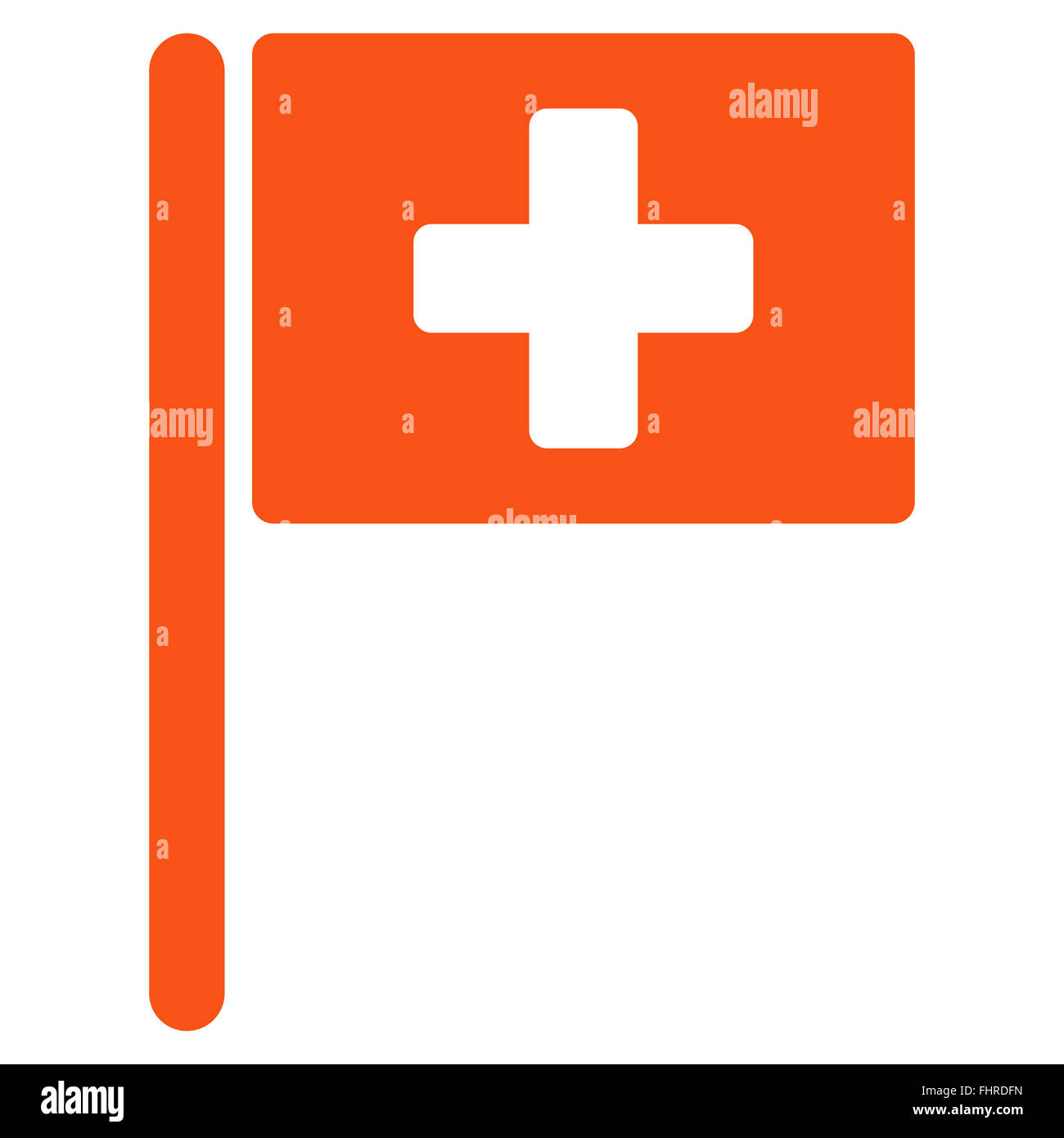 Hospital Flag Icon Stock Photo - Alamy