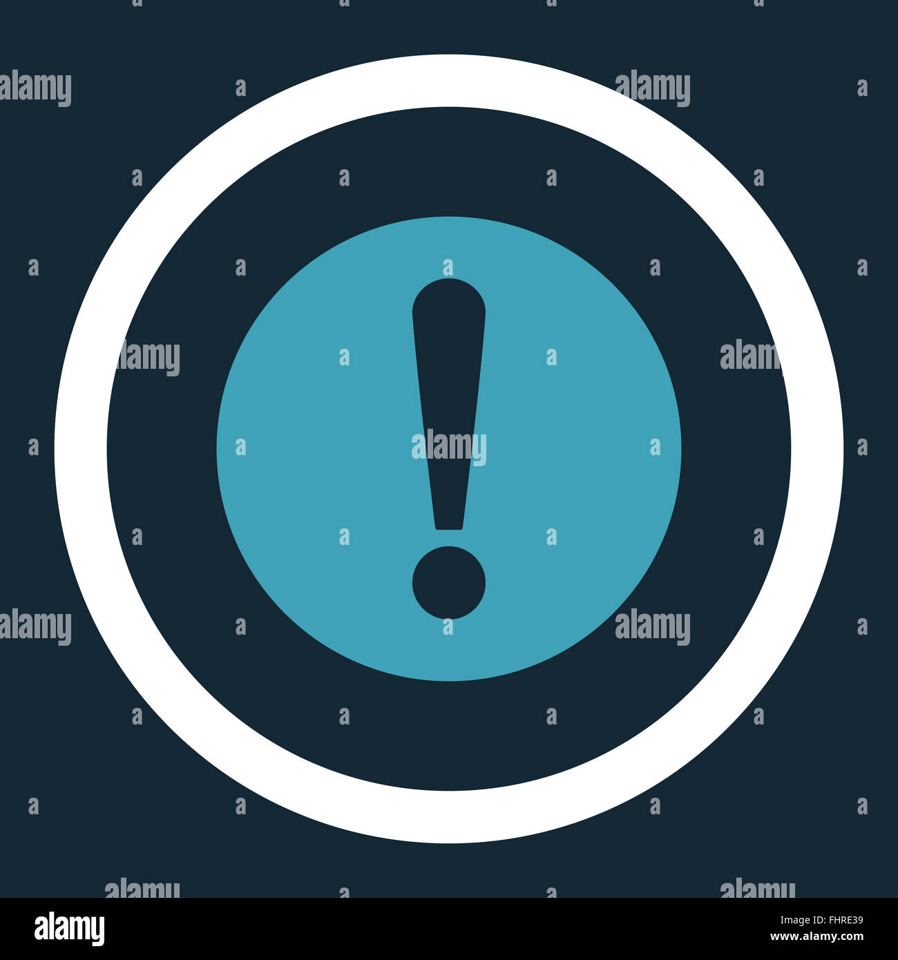 Problem flat blue and white colors rounded vector icon Stock Photo - Alamy