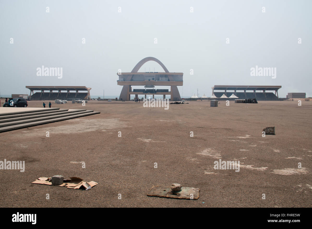 Independence Square in Accra, Ghana with several monuments and the ...
