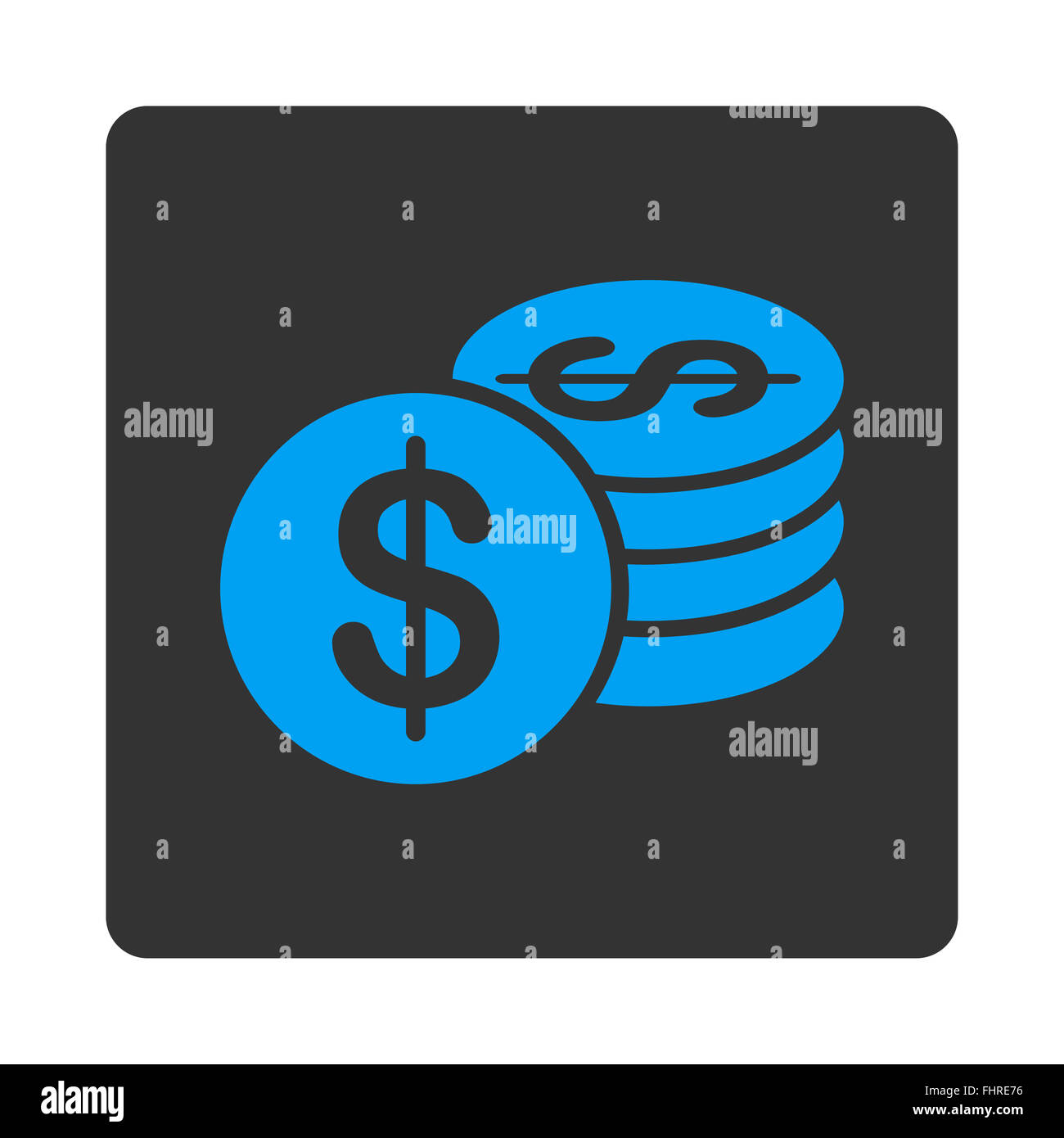 Dollar Coins icon Stock Photo - Alamy