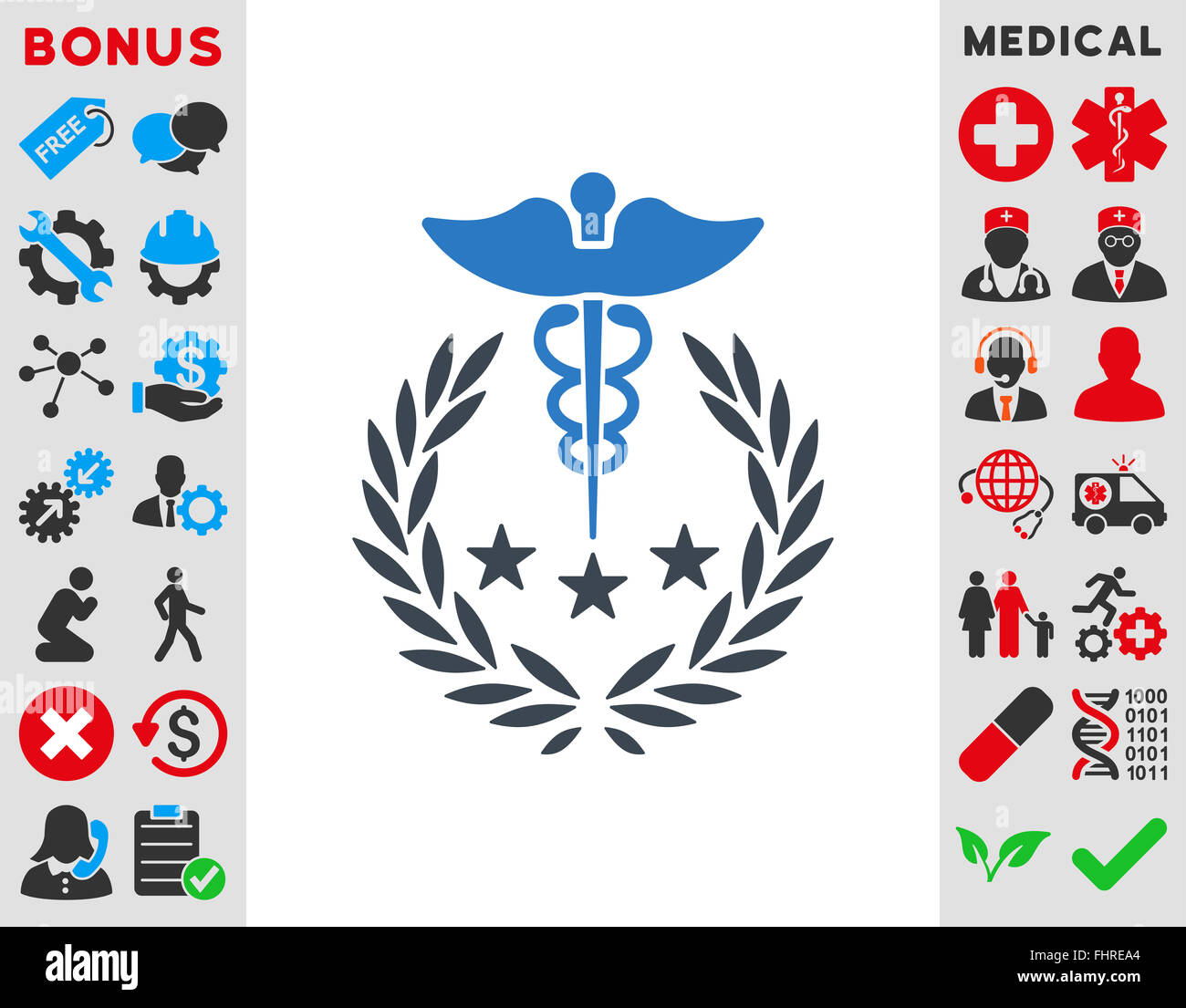 Caduceus Logo Icon Stock Photo - Alamy