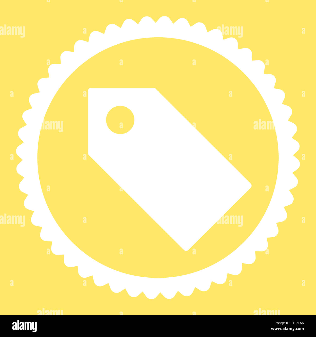 Tag flat white color round stamp icon Stock Photo - Alamy