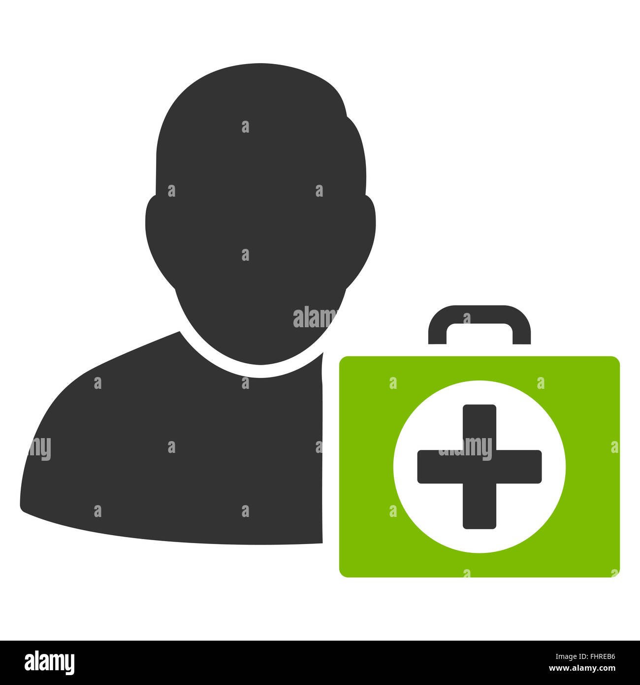 First Aid Man Icon Stock Photo - Alamy