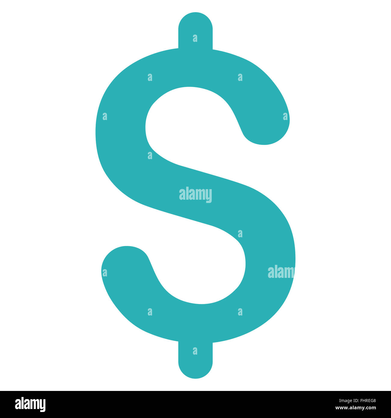 Dollar flat cyan color icon Stock Photo - Alamy