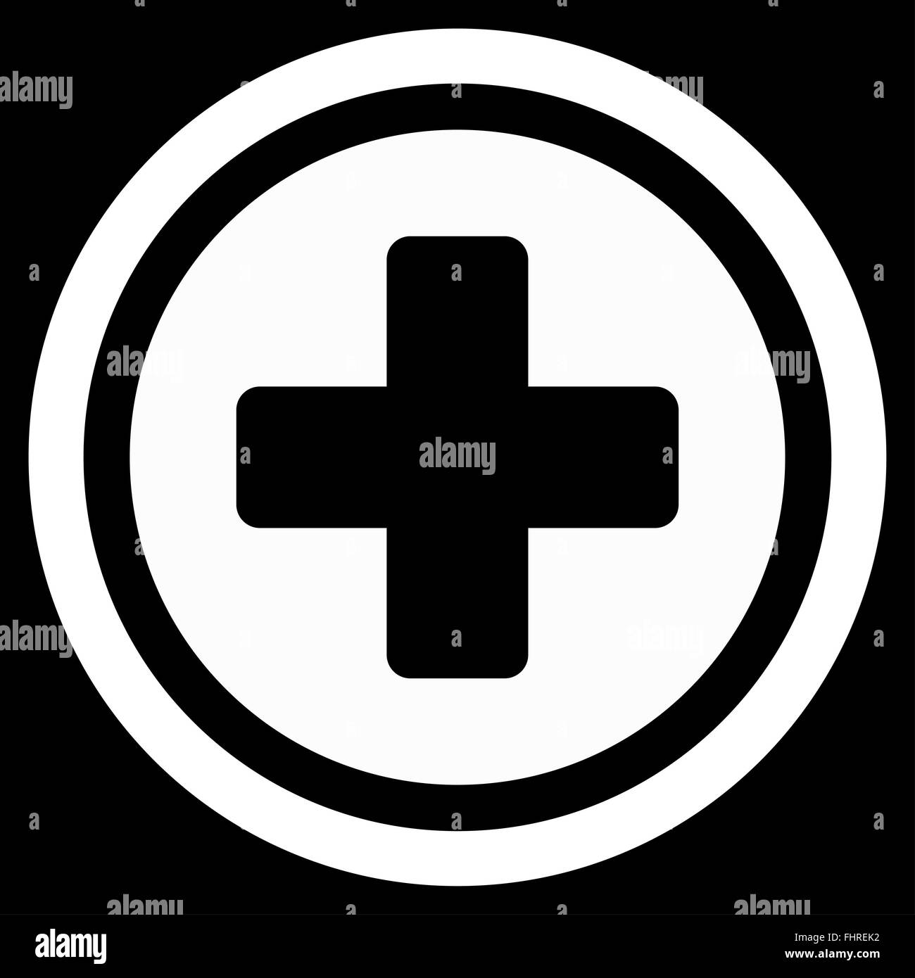 Rounded Cross Icon Stock Photo - Alamy