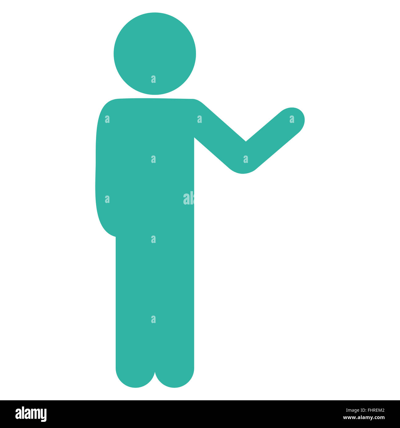 Talking Young Man Icon Stock Photo - Alamy