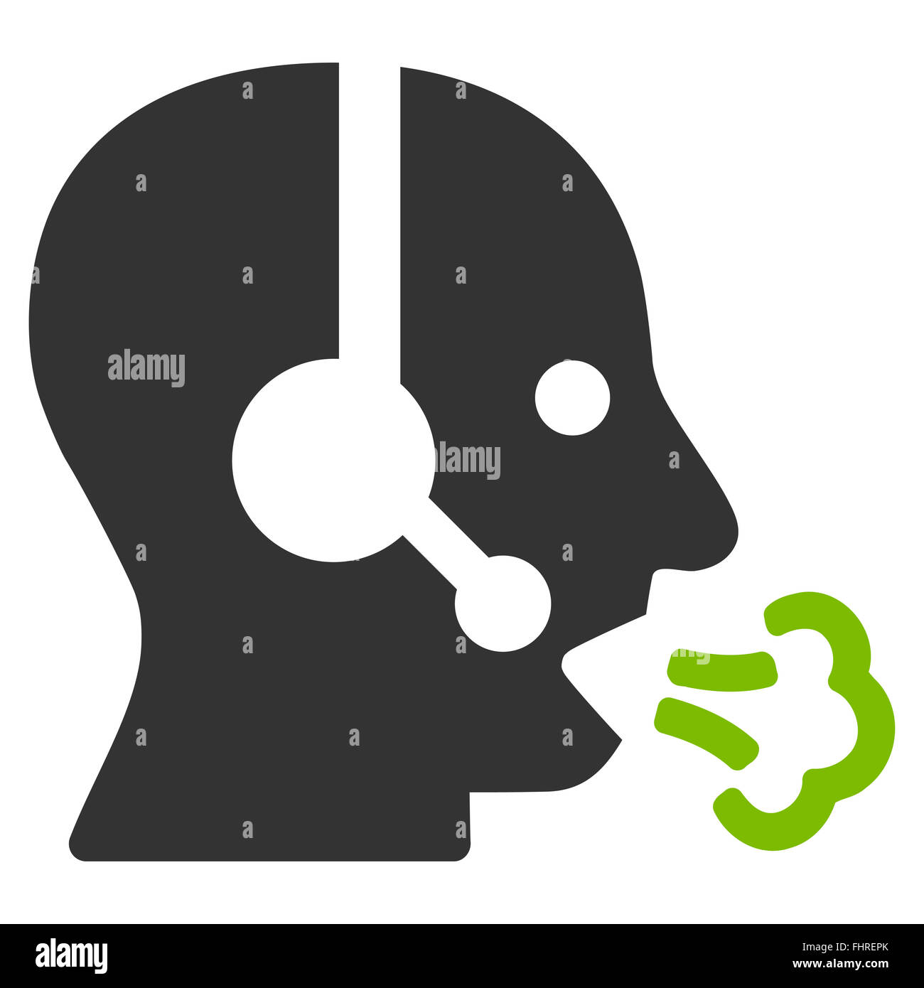 Operator Speech Flat Icon Stock Photo - Alamy