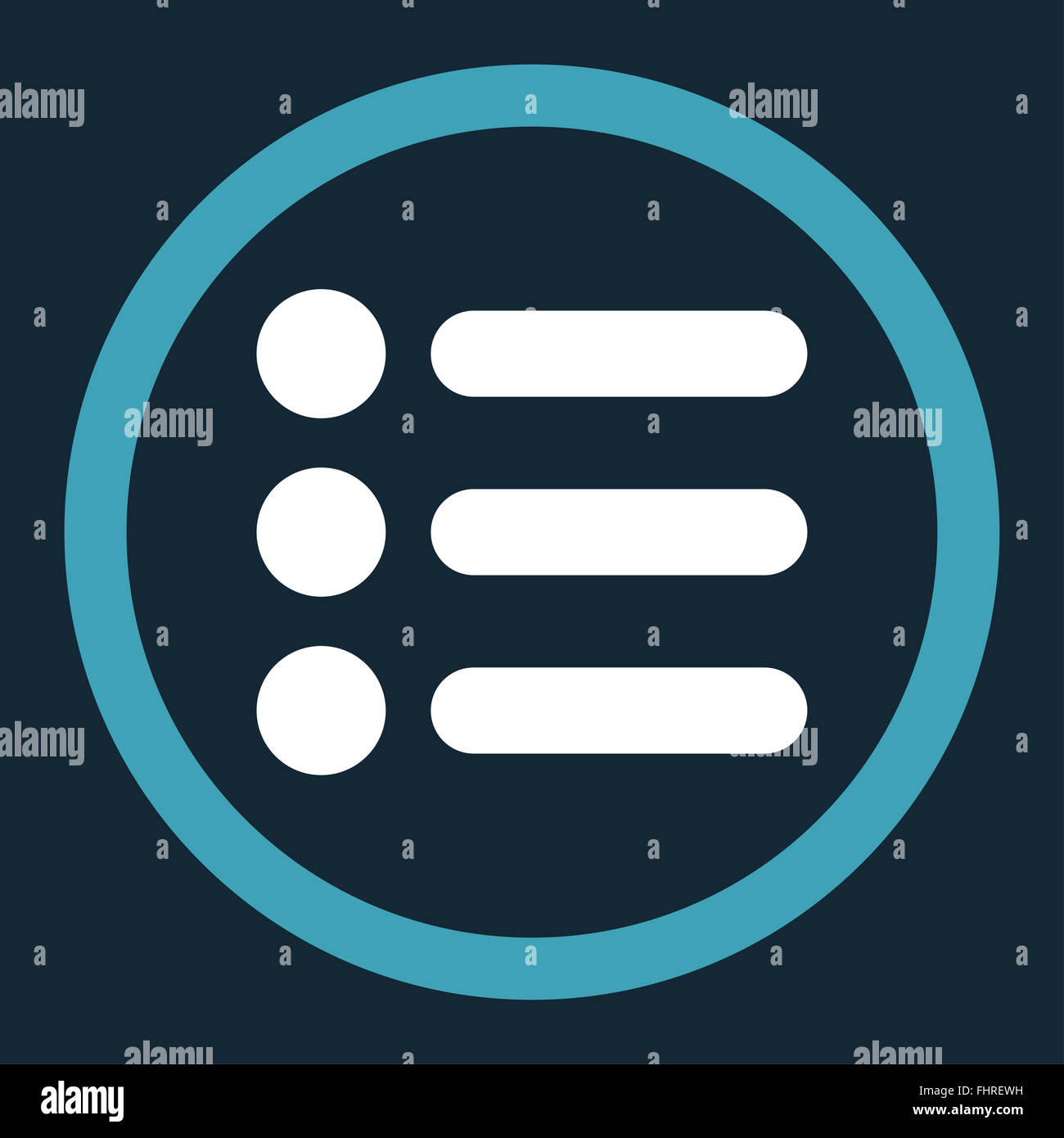 Items flat blue and white colors rounded raster icon Stock Photo - Alamy