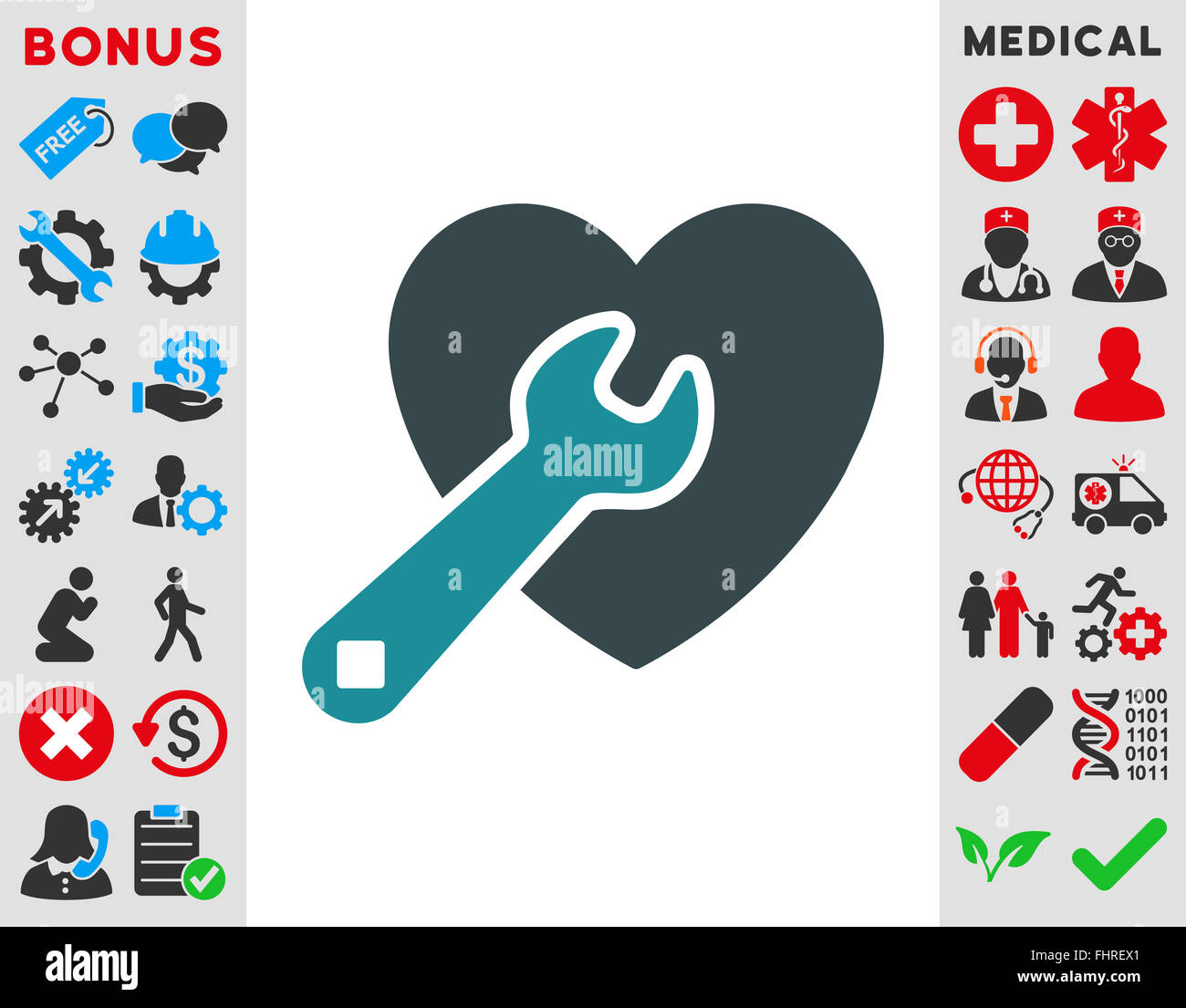 Heart Repair Icon Stock Photo - Alamy