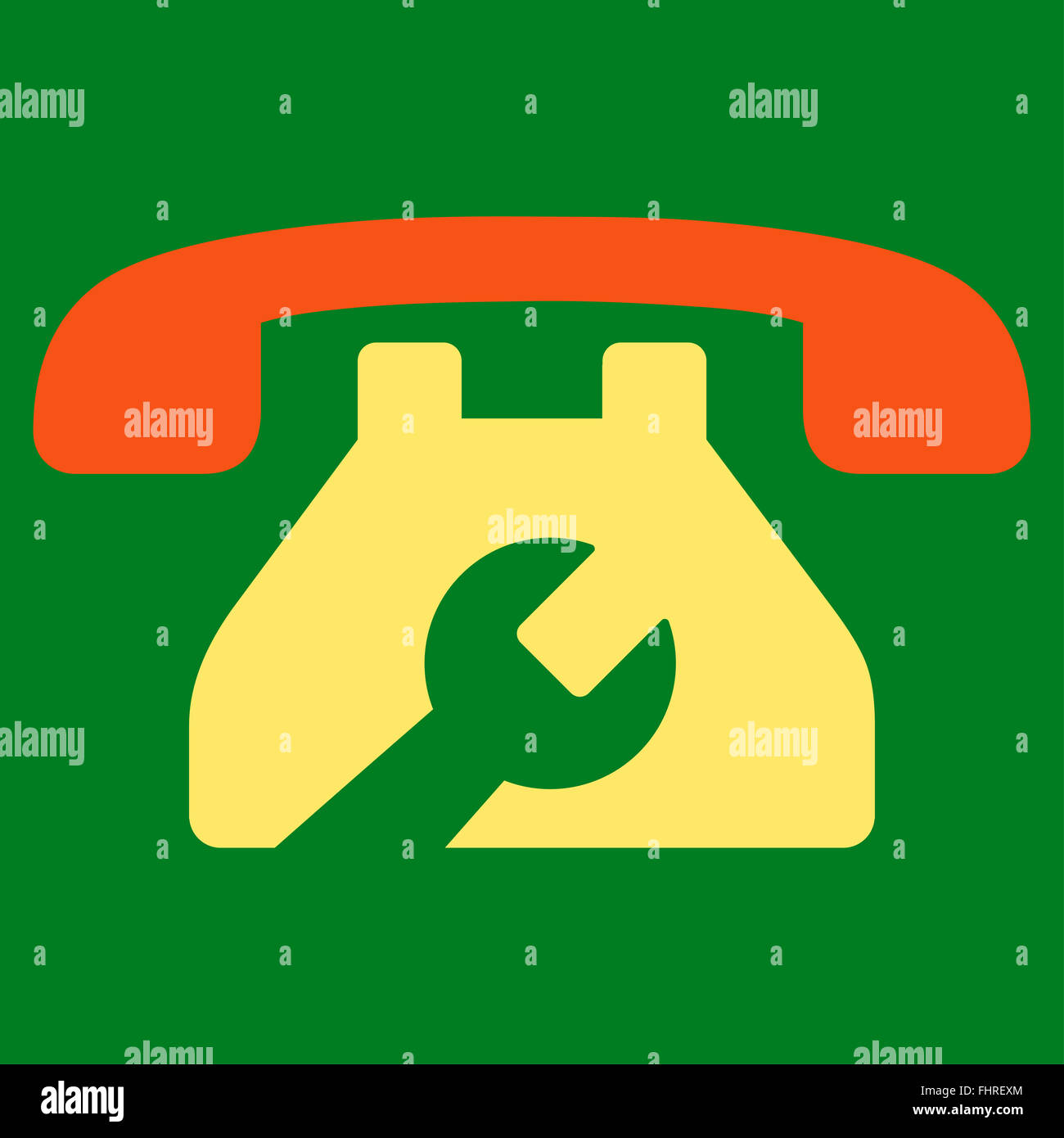 Service Phone Icon Stock Photo - Alamy