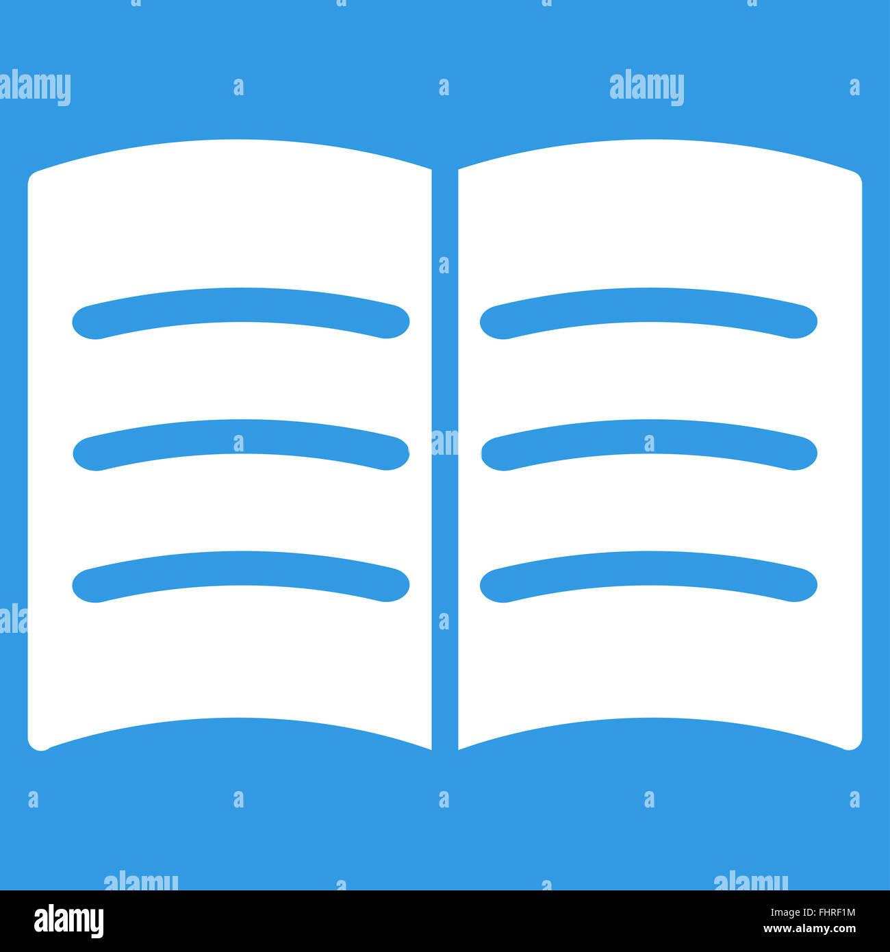 Open Book Icon Stock Photo - Alamy