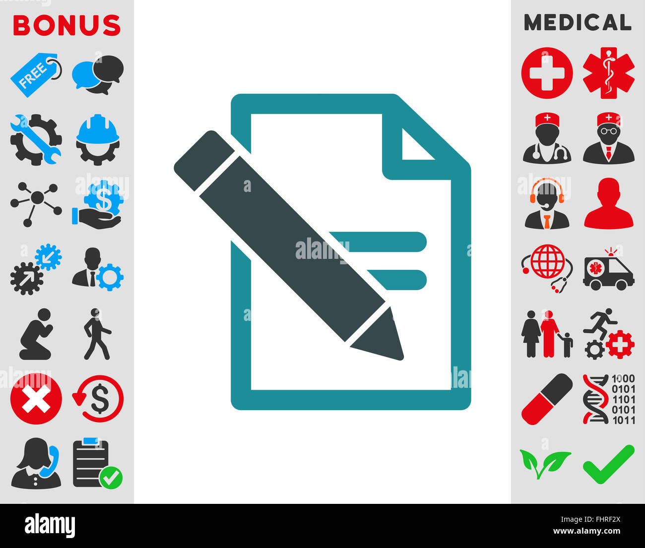 Edit Records Icon Stock Photo - Alamy