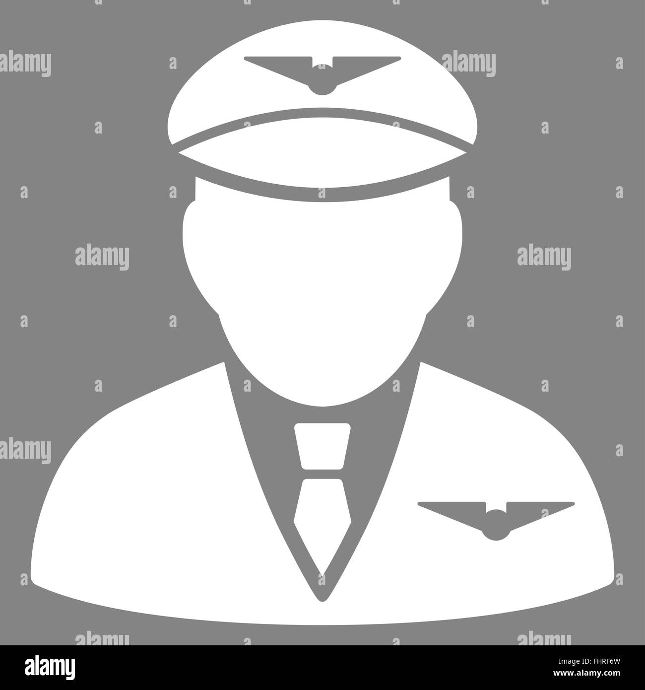 Pilot Flat Icon Stock Photo - Alamy