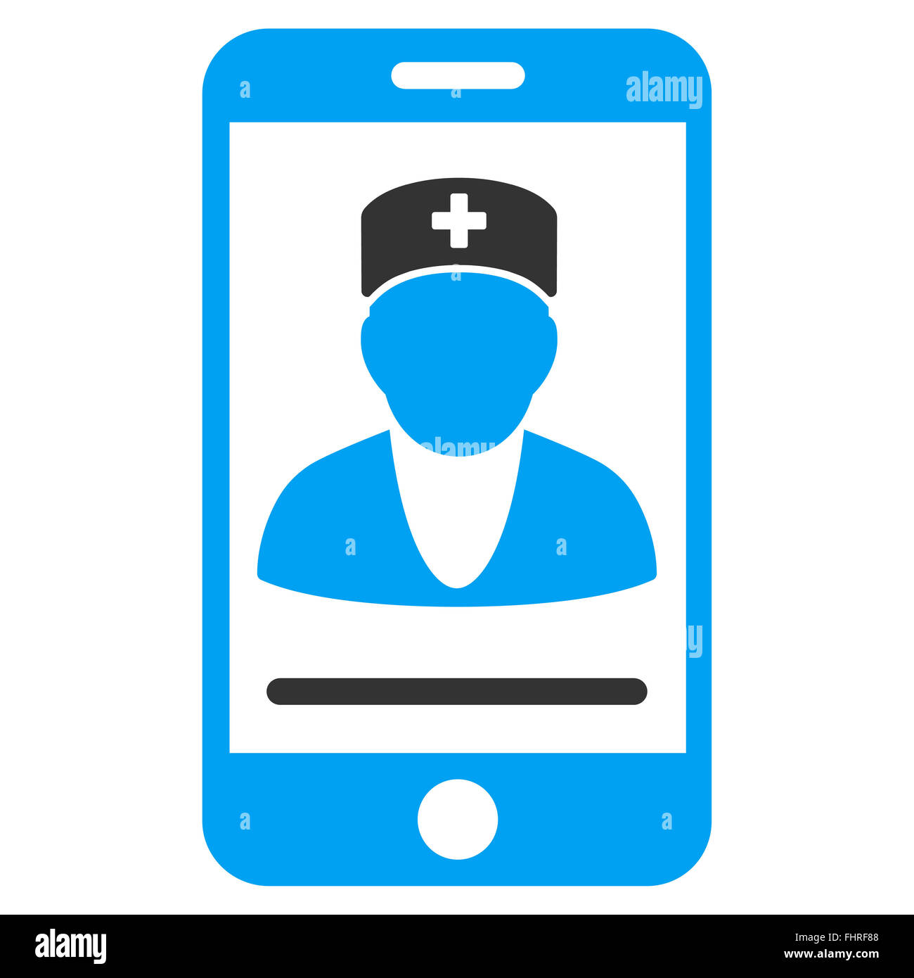Mobile Doctor Icon Stock Photo - Alamy