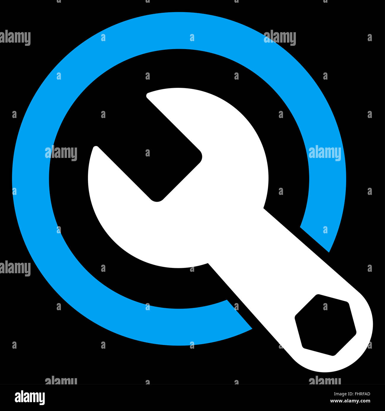 Rounded Wrench Icon Stock Photo - Alamy